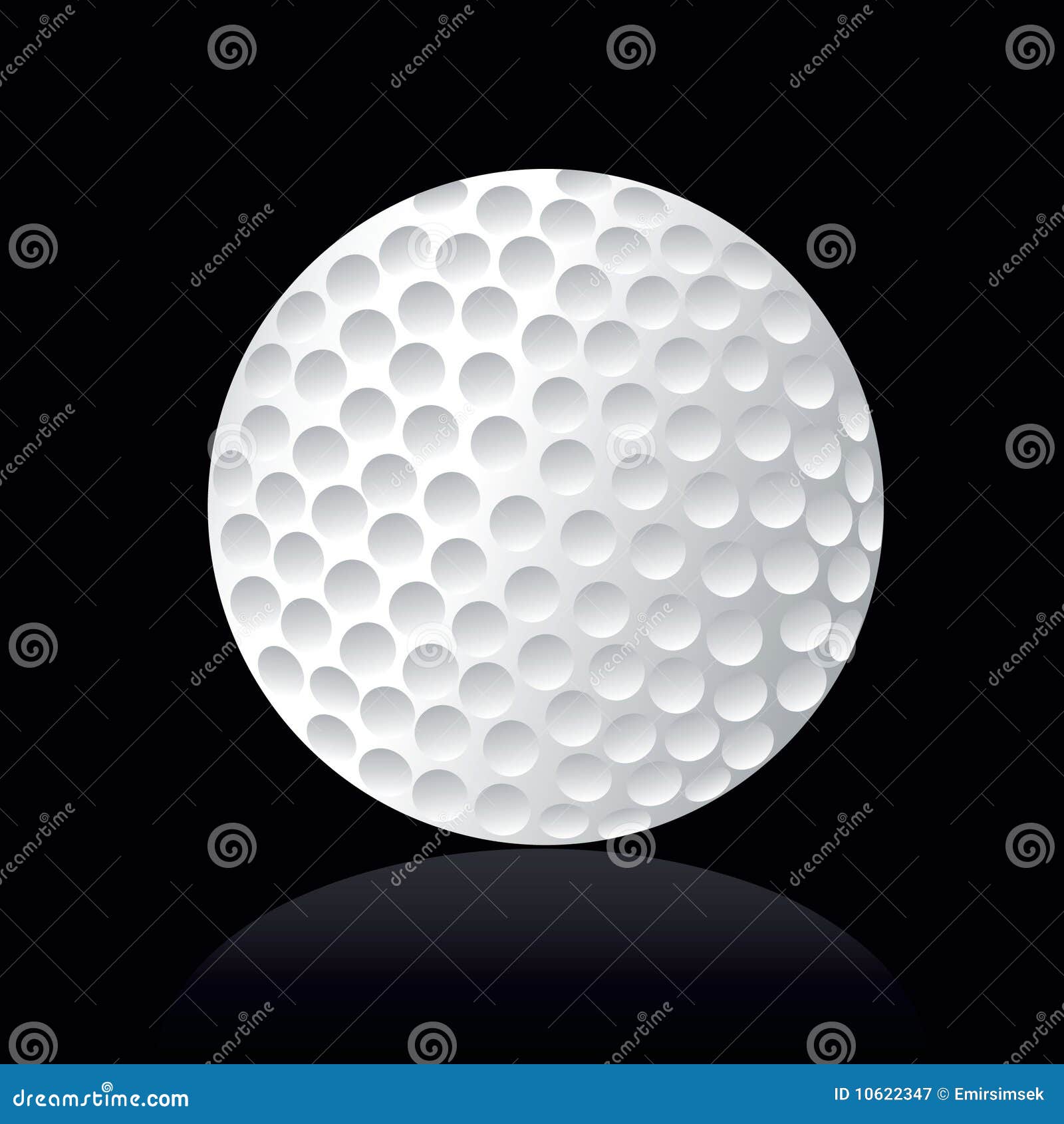 Golf Ball stock vector. Illustration of background, sport - 10622347