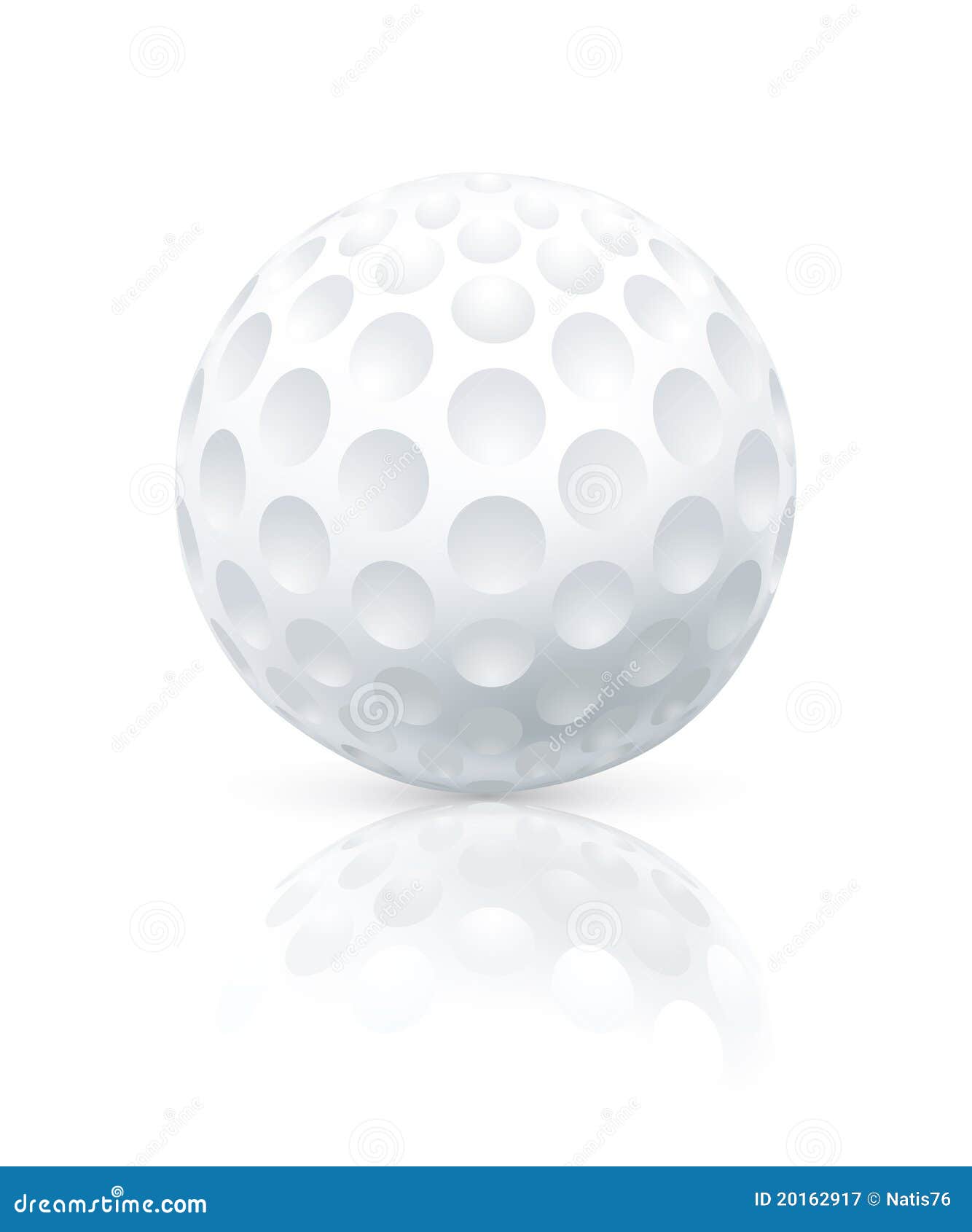 Golf ball stock vector. Illustration of competition, sports - 20162917