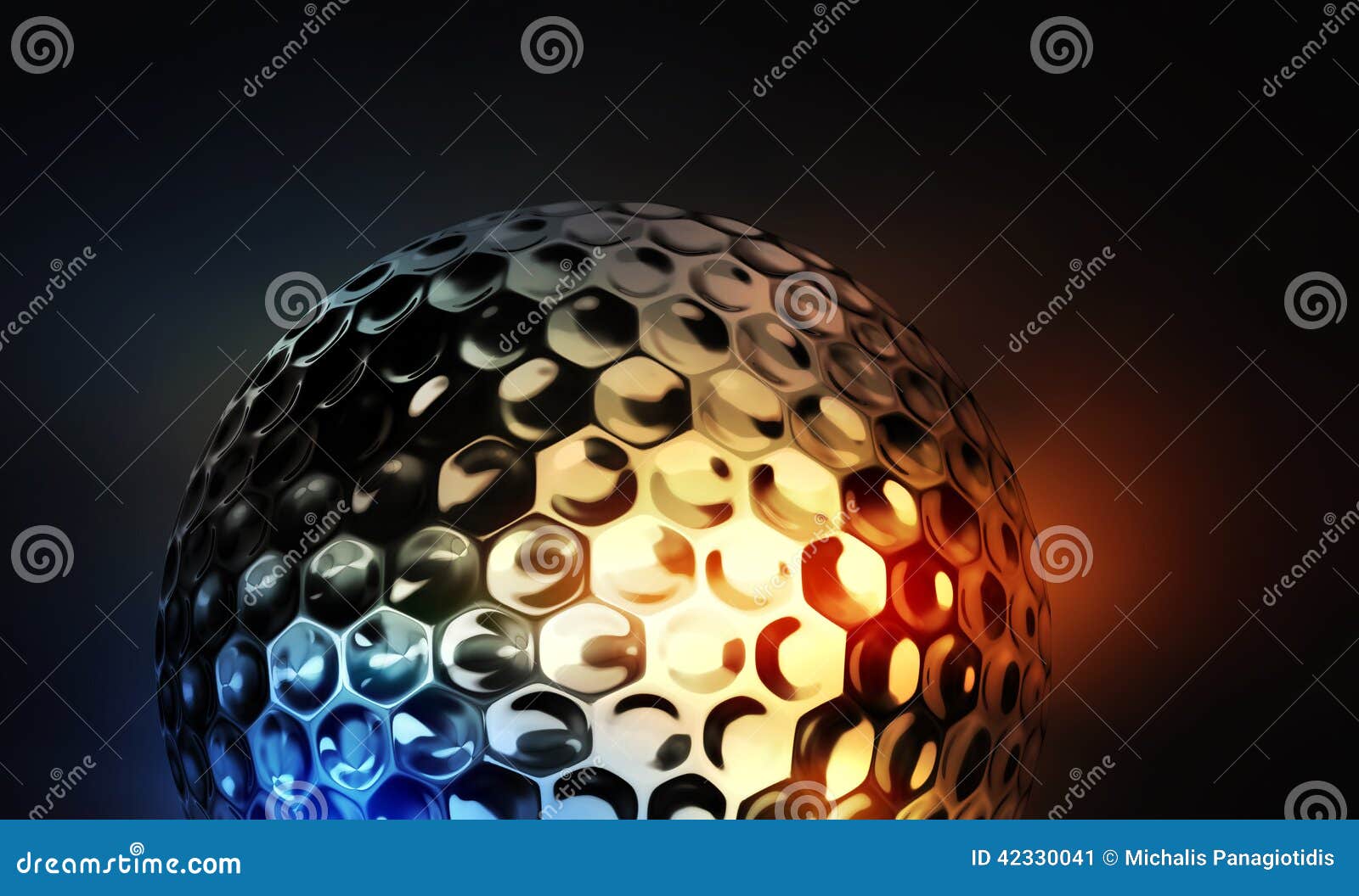 Golf Ball on Abstract Colorful Background Stock Illustration ...