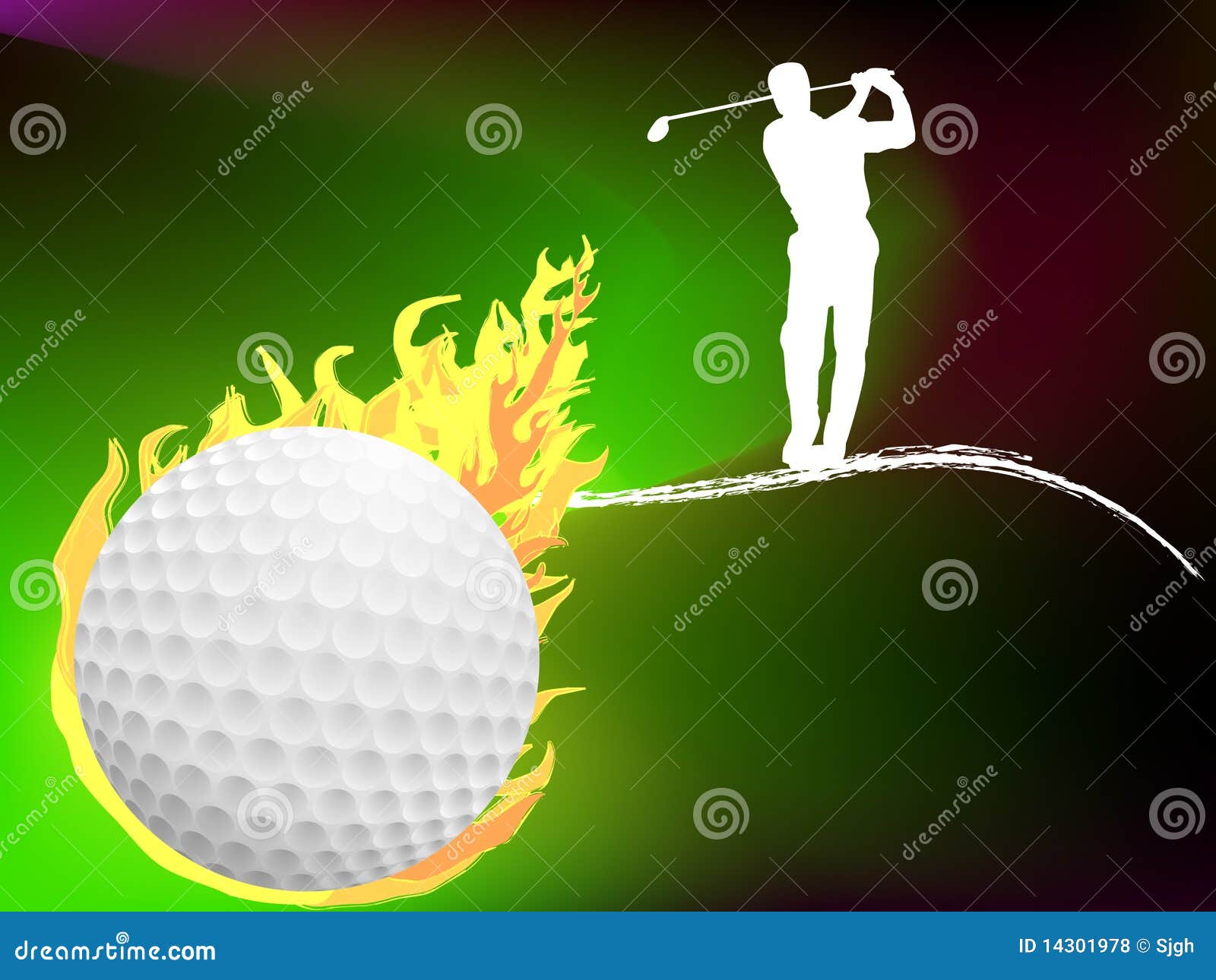 Fire Golf Ball Stock Illustrations – 447 Fire Golf Ball Stock ...