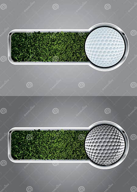 Golf ball banner Set 1 stock vector. Illustration of match - 16641354