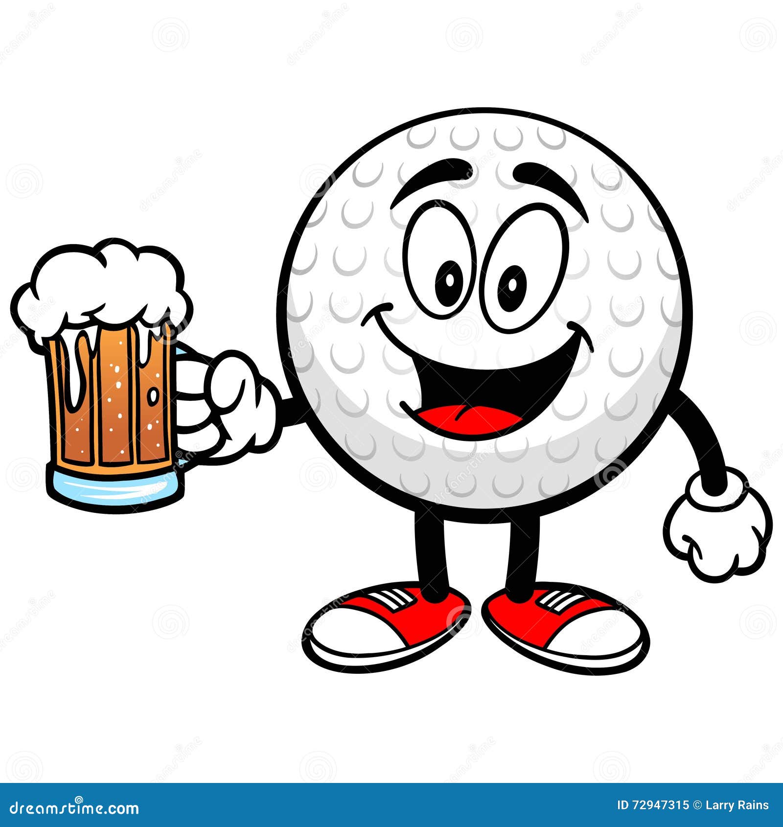 Golf Ball with Beer stock vector. Illustration of pint - 72947315 Golf Ball with Beer stock vector. Illustration of pint - 72947315