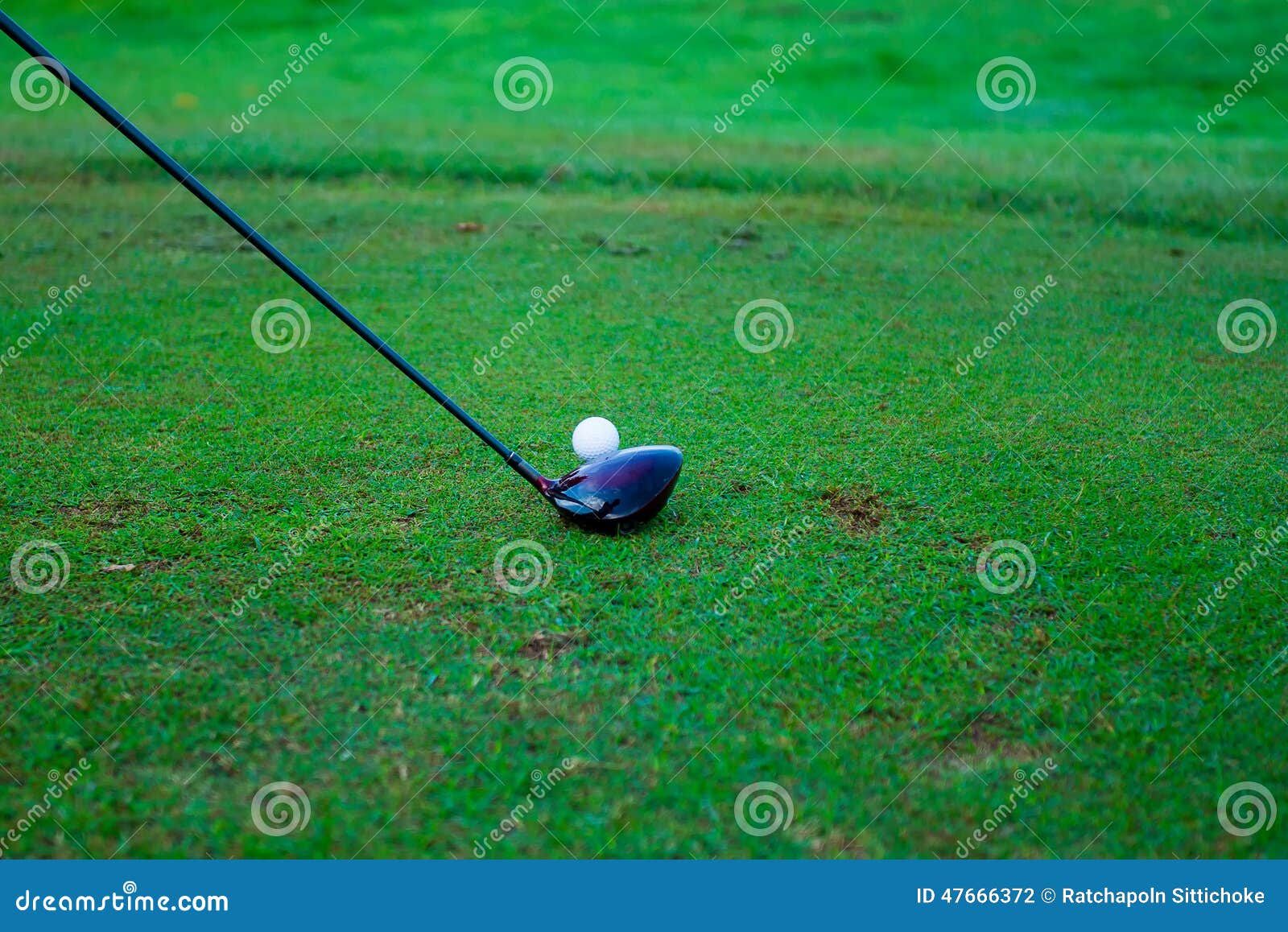 Golf Ball Behind Driver at Driving Range, Plenty of Copy-space a Stock ...