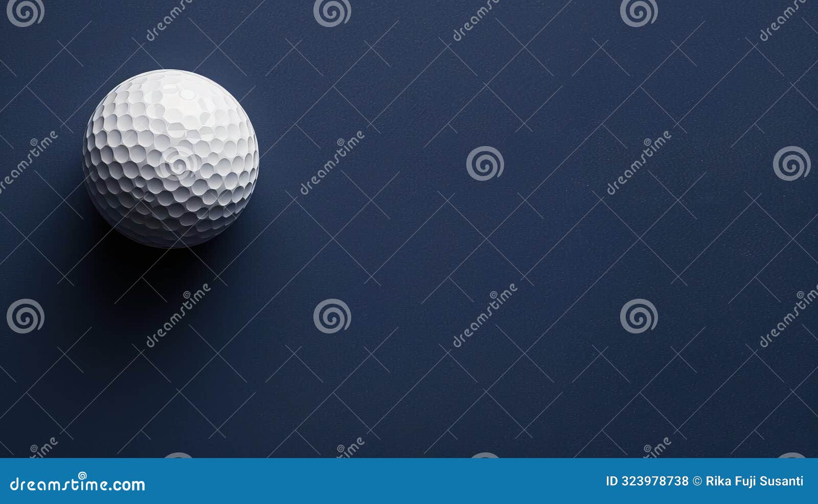 Golf Ball on a Blue Background Stock Illustration - Illustration of ...