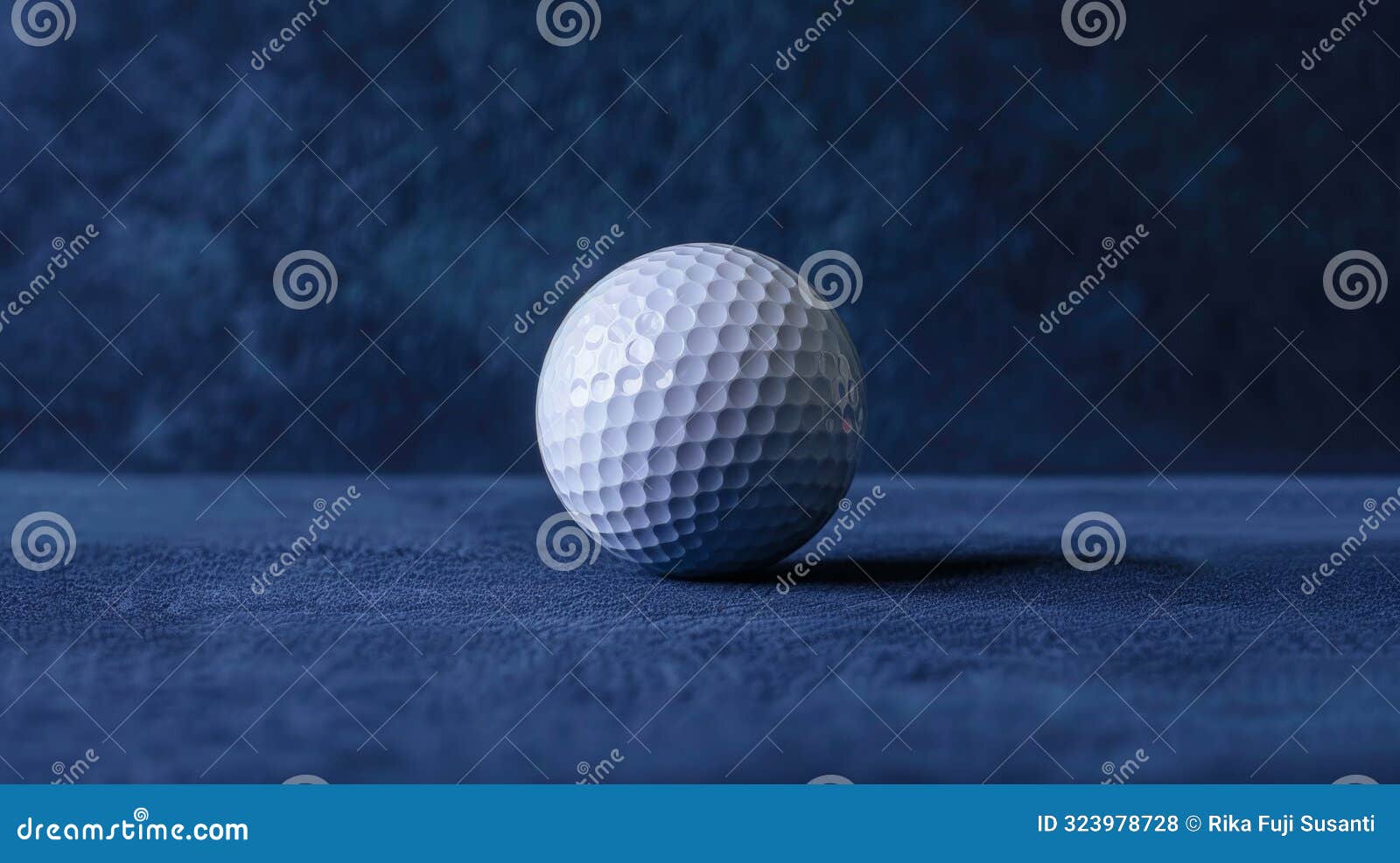 Golf Ball on a Blue Background Stock Illustration - Illustration of ...
