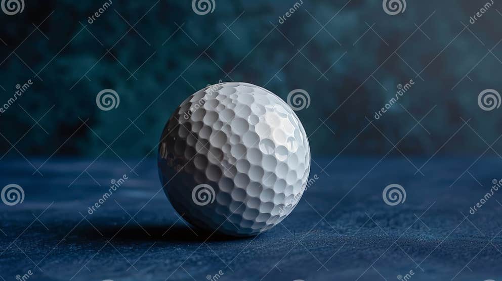Golf Ball on a Blue Background Stock Illustration - Illustration of ...