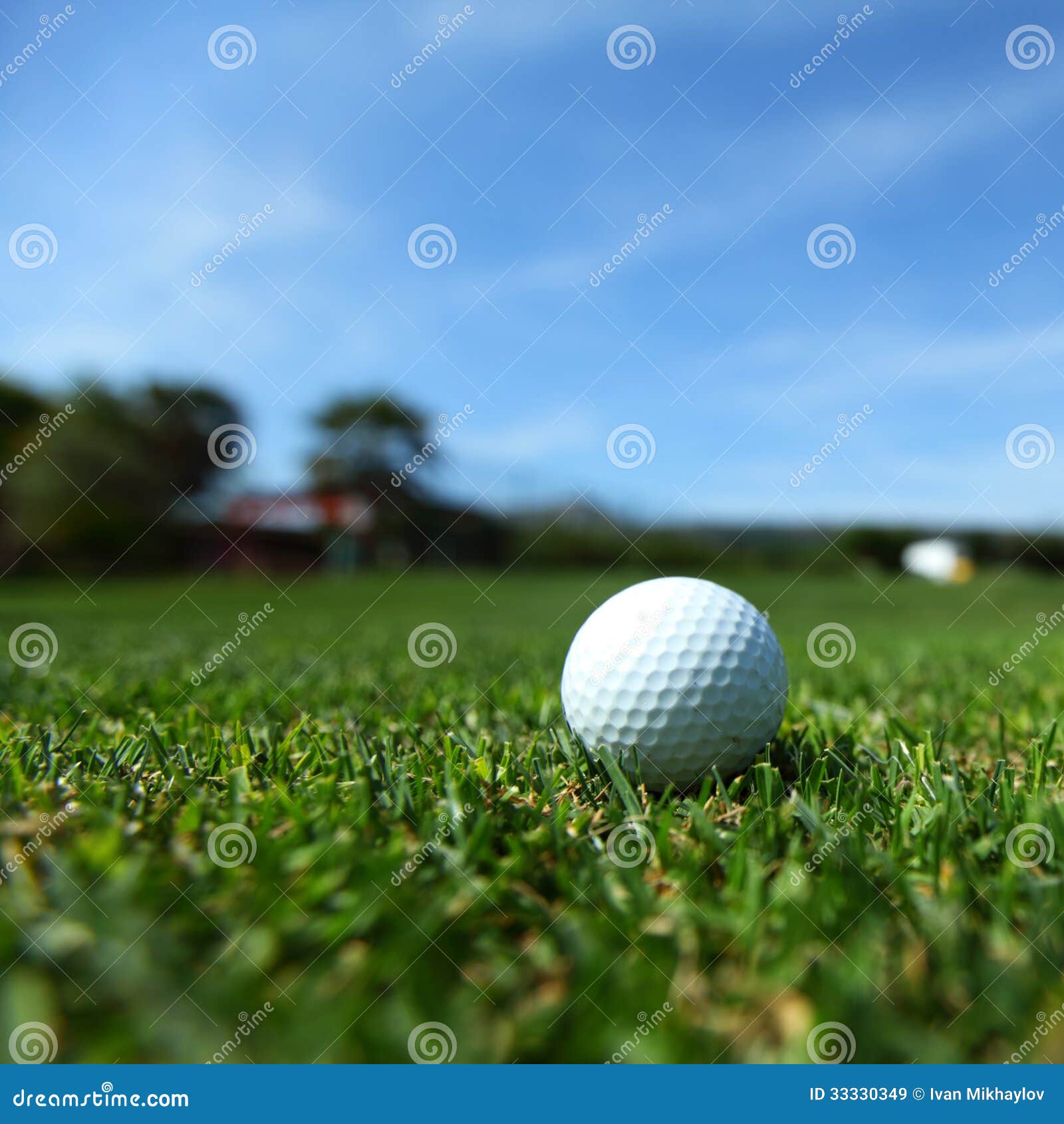 Golf-ball on course stock image. Image of game, leisure - 33330349