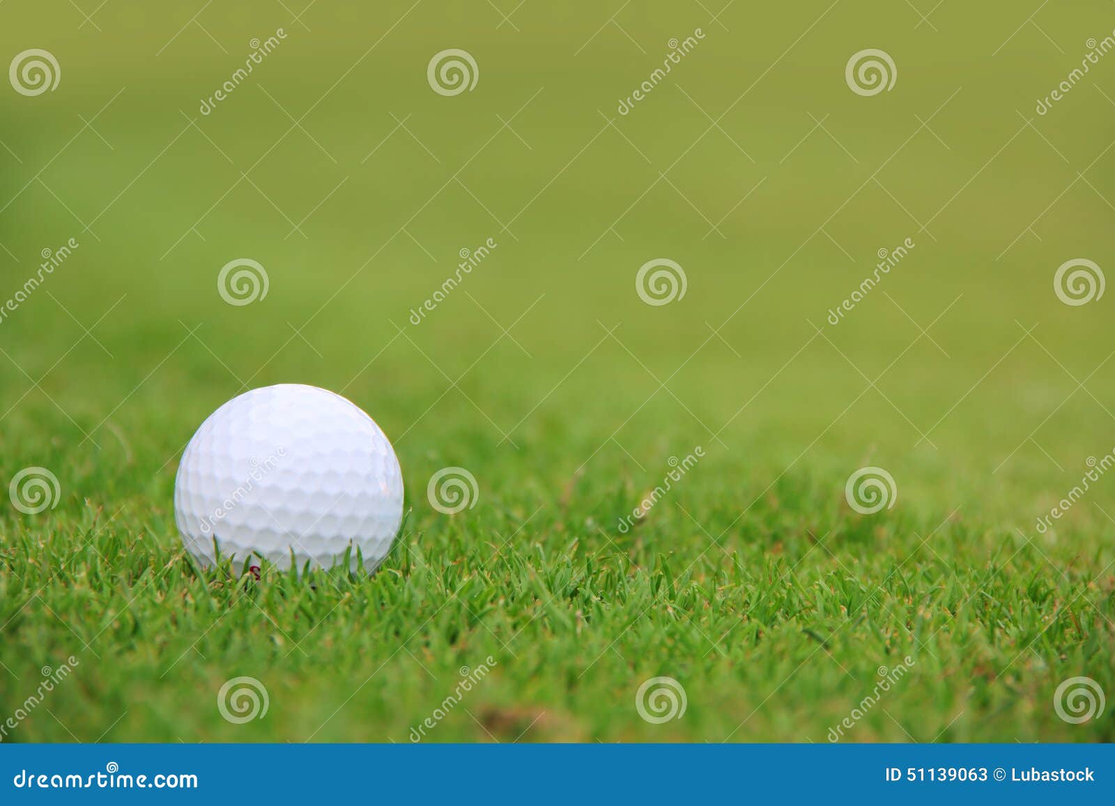 Golf ball on course stock image. Image of background - 51139063