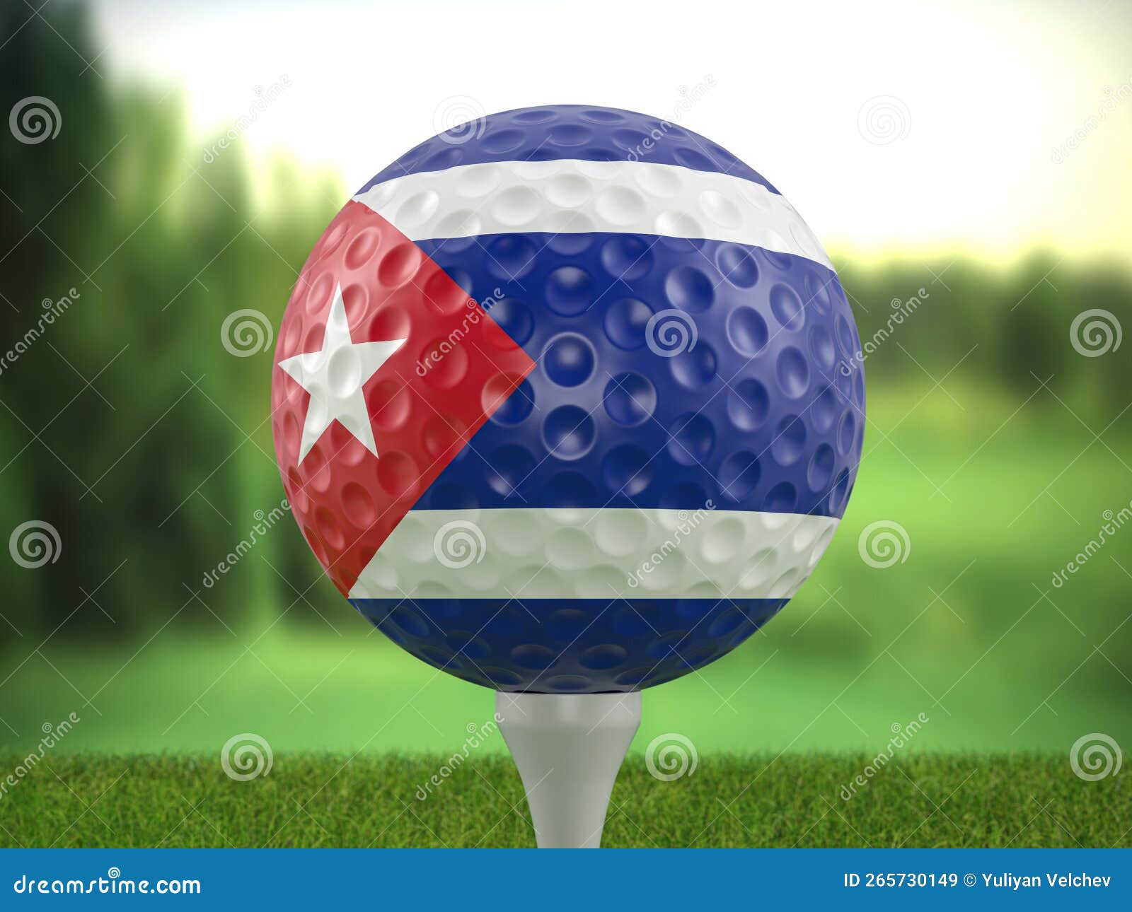 Golf ball Cuba flag stock illustration. Illustration of ball - 265730149