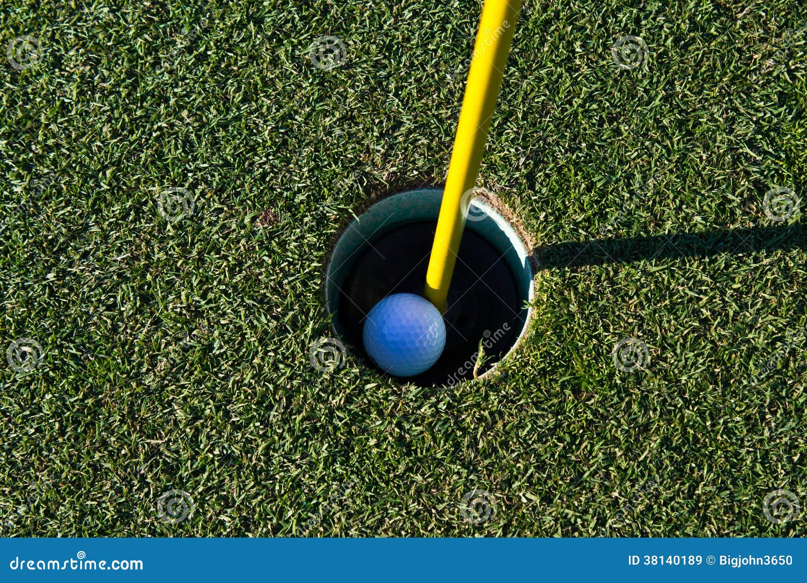 Golf ball in the cup stock image. Image of green, goal - 38140189