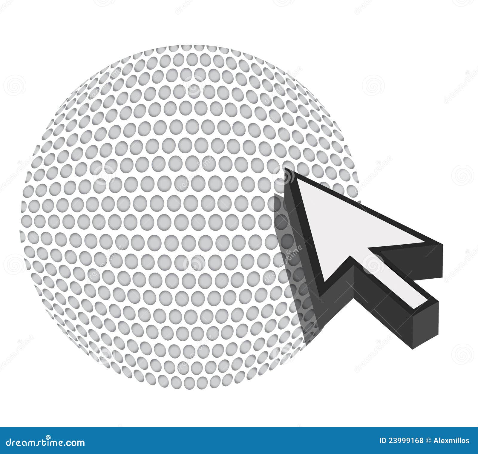 Golf Ball with Cursor Arrow - Sport Shopping Stock Vector ...
