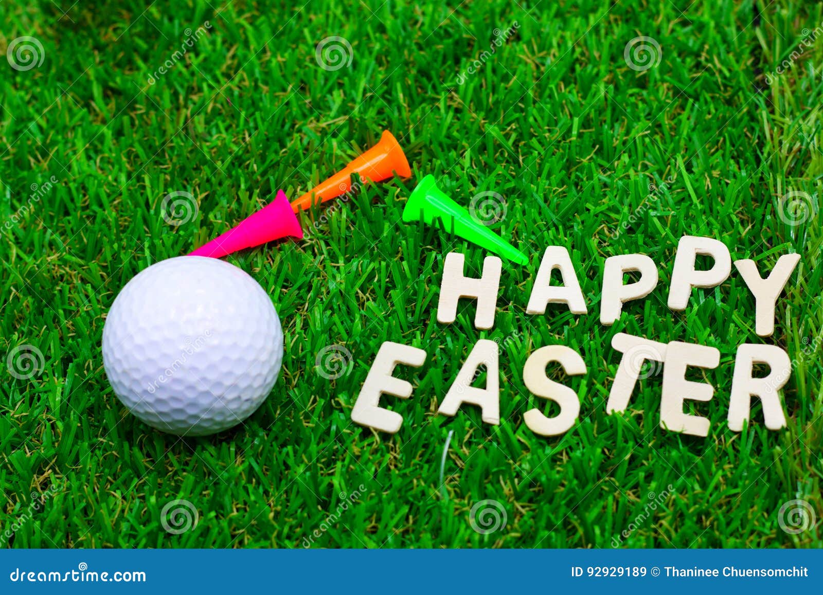 Golf Ball on Easter Holiday Stock Image - Image of white, season: 92929189