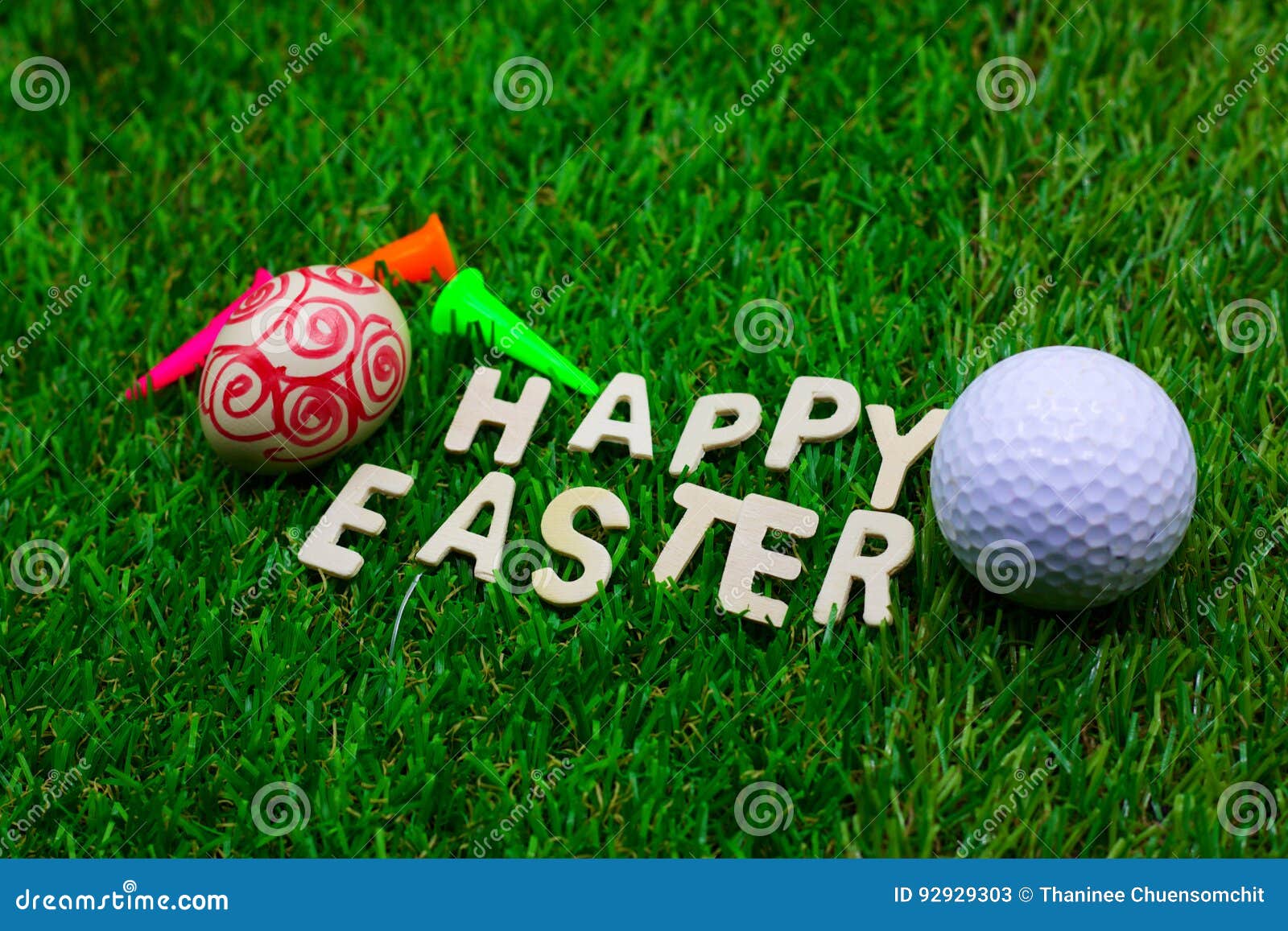 Golf Ball on Easter Holiday Stock Image - Image of seasonal, season ...