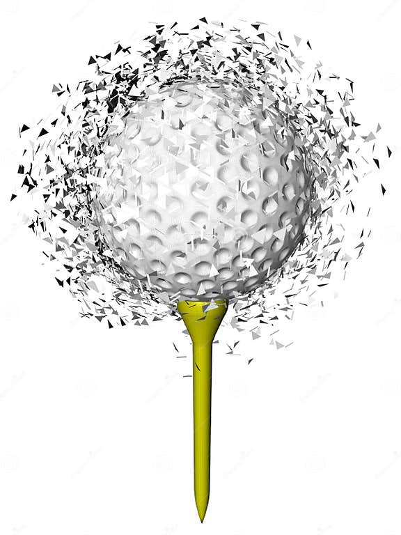Golf ball exploding stock illustration. Illustration of abstract - 18338050