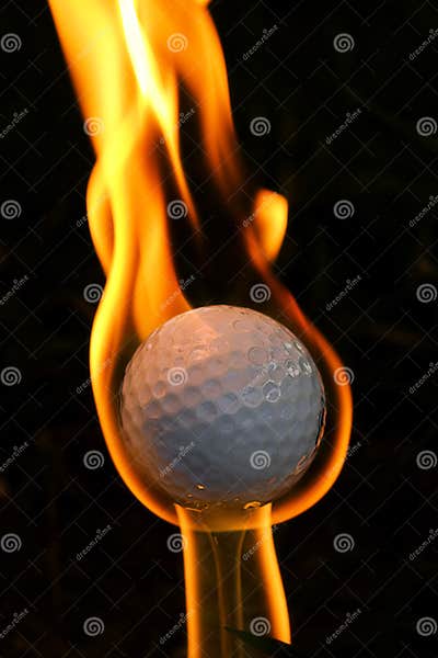 Golf Ball on Fire stock illustration. Illustration of blazing - 9864630
