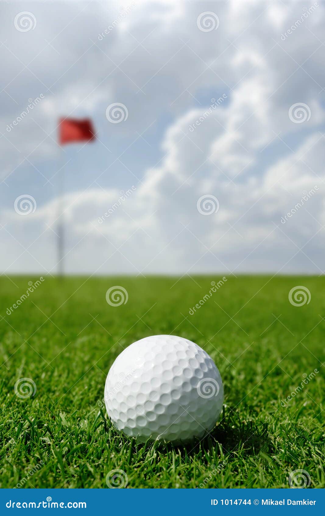 Golf ball and flag stock photo. Image of activities, differential - 1014744