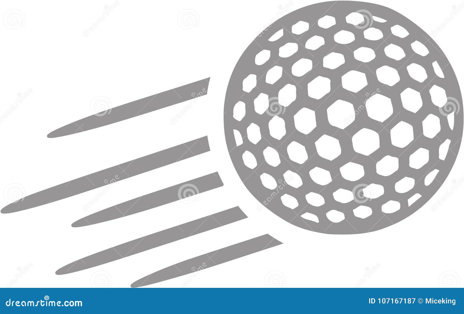 Golf Ball Flying stock vector. Illustration of target - 107167187