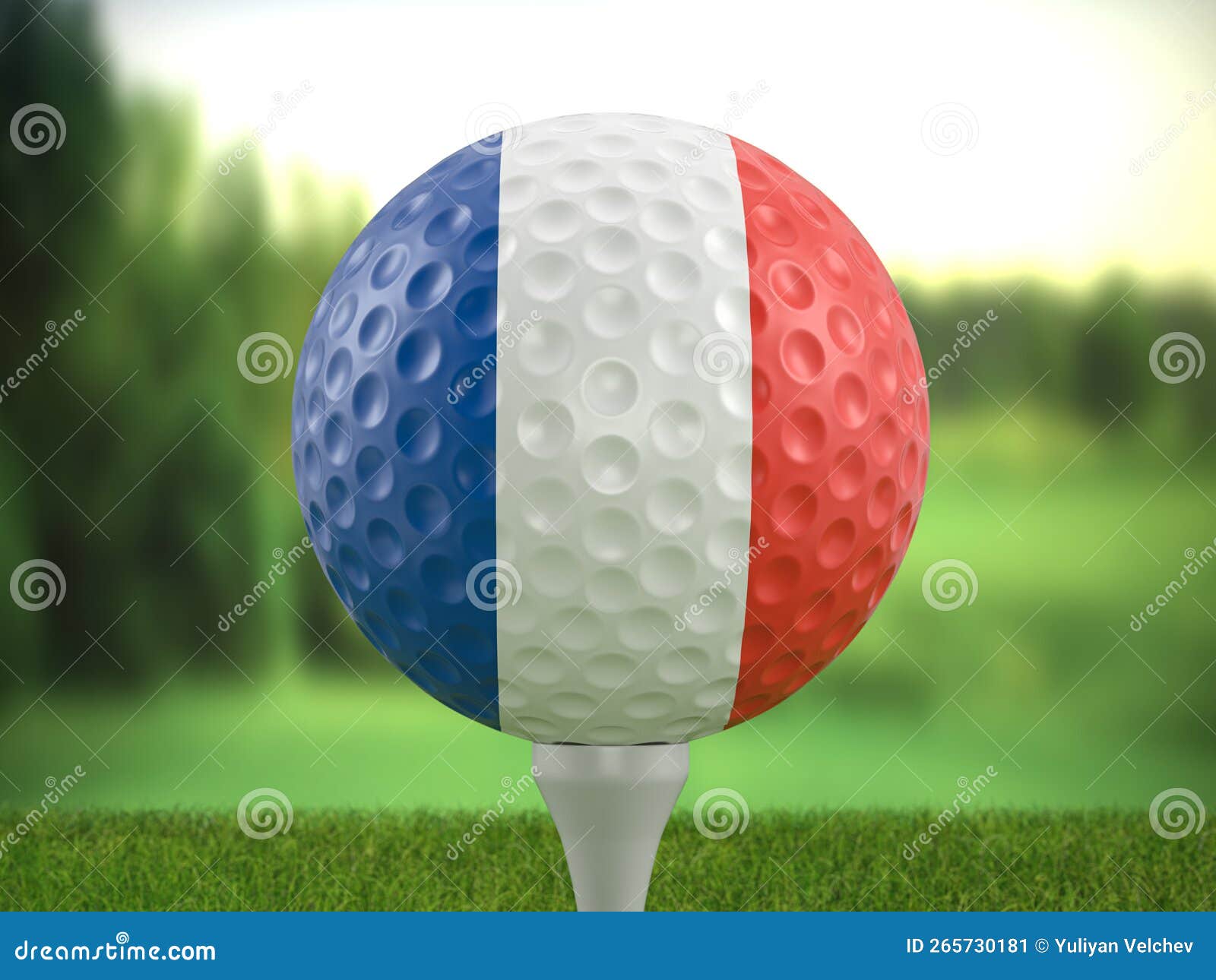 Golf ball France flag stock illustration. Illustration of sport - 265730181