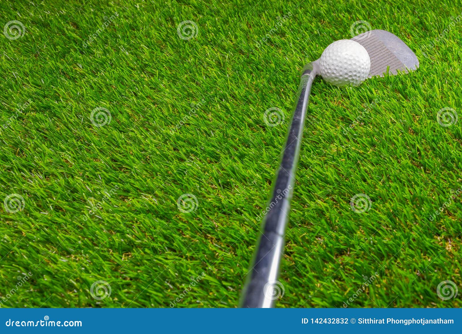 Golf Ball and Golf Club on Grass Stock Photo - Image of color, detail ...