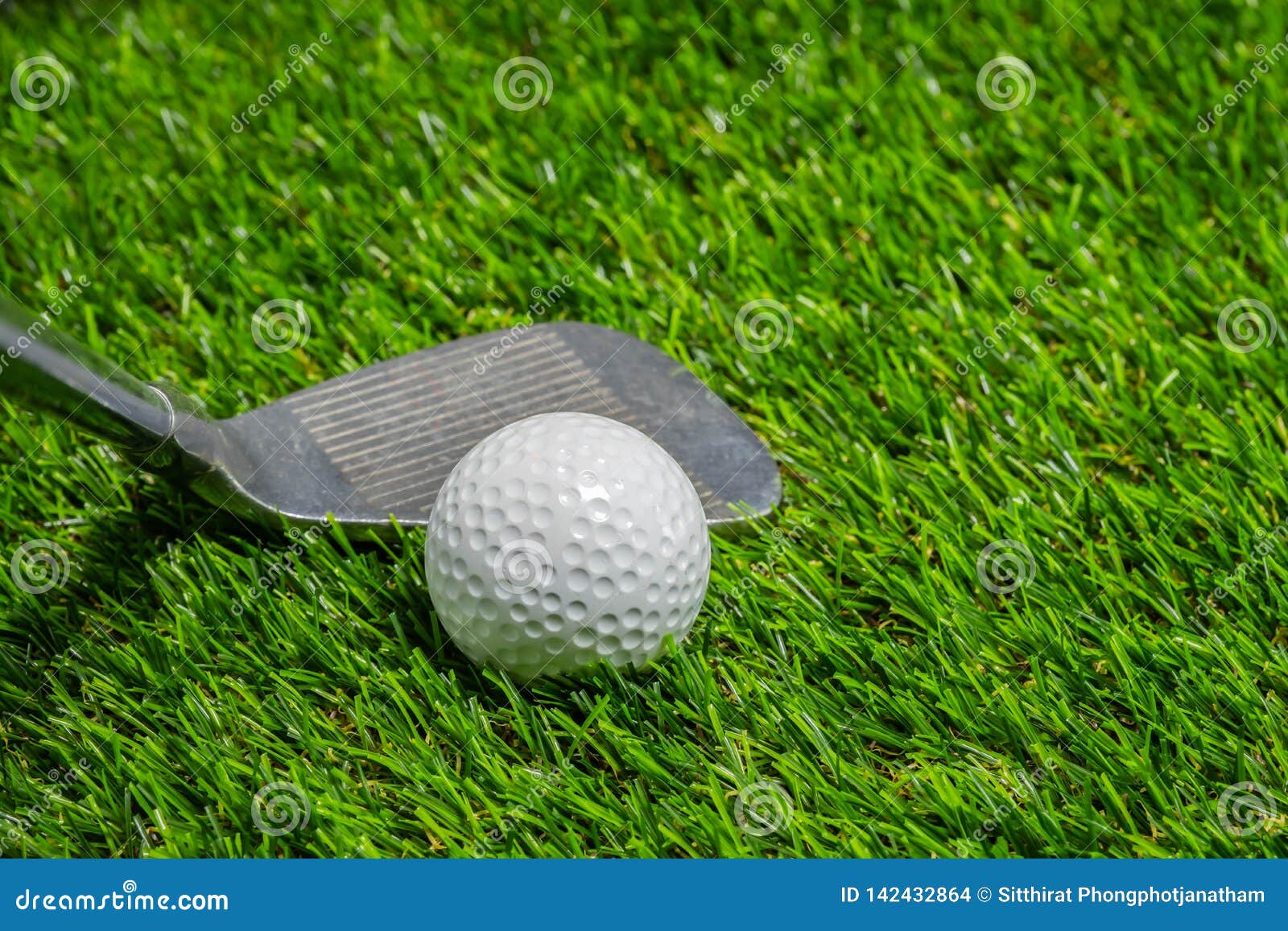 Golf Ball and Golf Club on Grass Stock Photo - Image of green, game ...