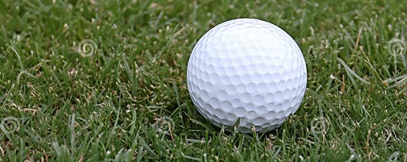 Golf Ball on Grass Surface, Close-up View, Showcasing Dimples and ...