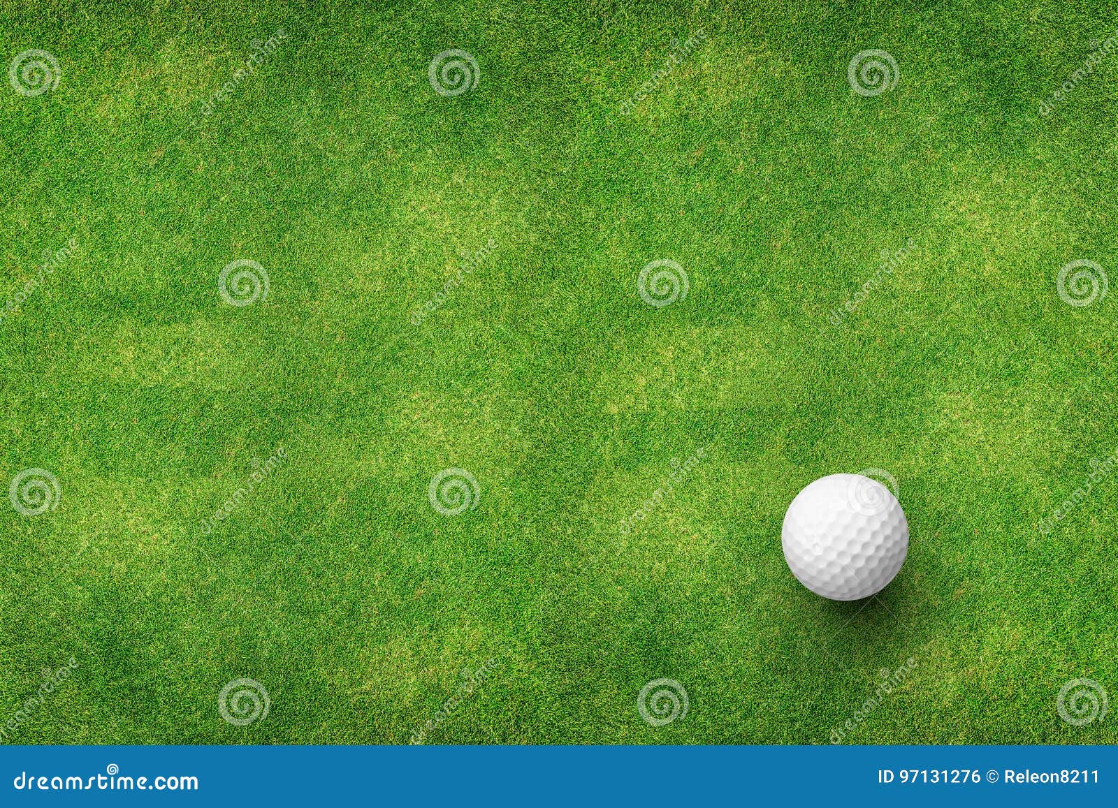 Golf Ball on Grass Top View Stock Photo - Image of perfection, country ...