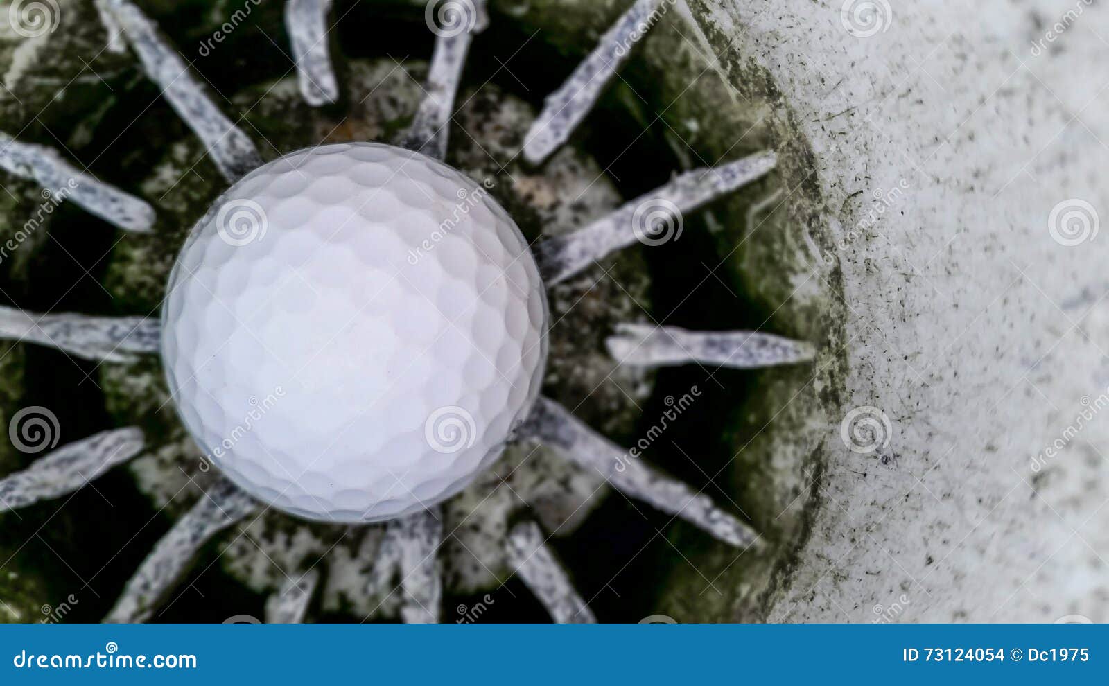 Golf ball and hole stock photo. Image of golfing, clear - 73124054