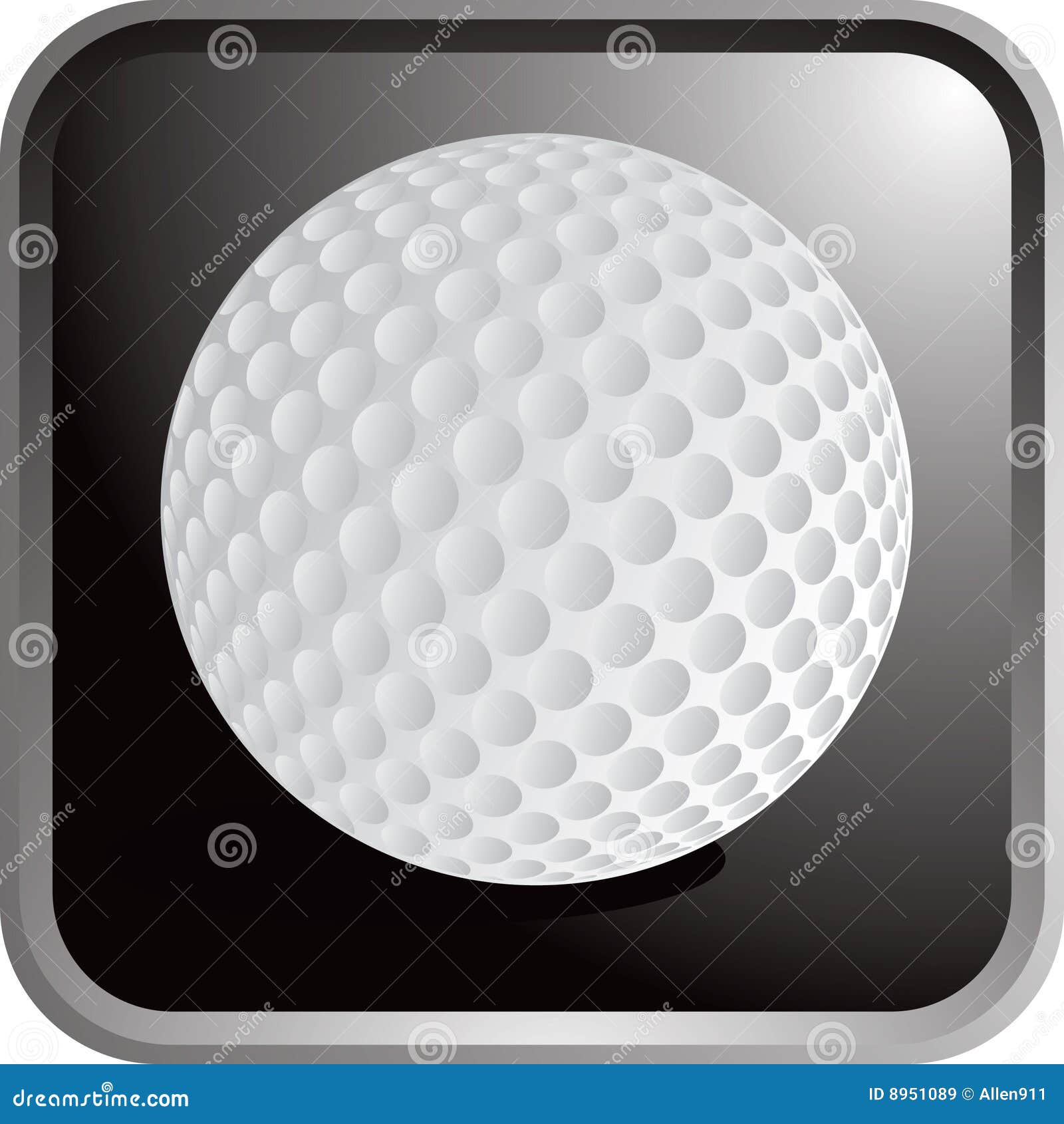 Golf ball icon stock vector. Illustration of grass, drawing - 8951089