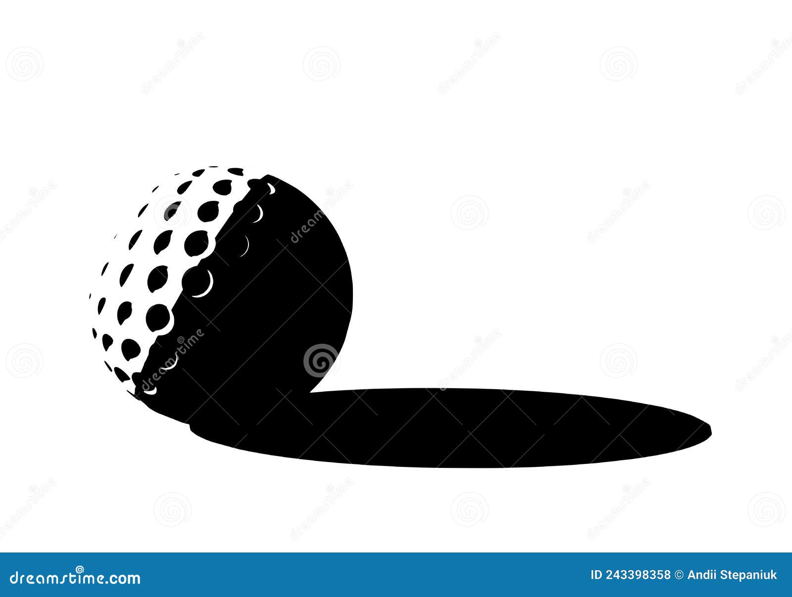 Golf ball illustration stock vector. Illustration of equipment - 243398358