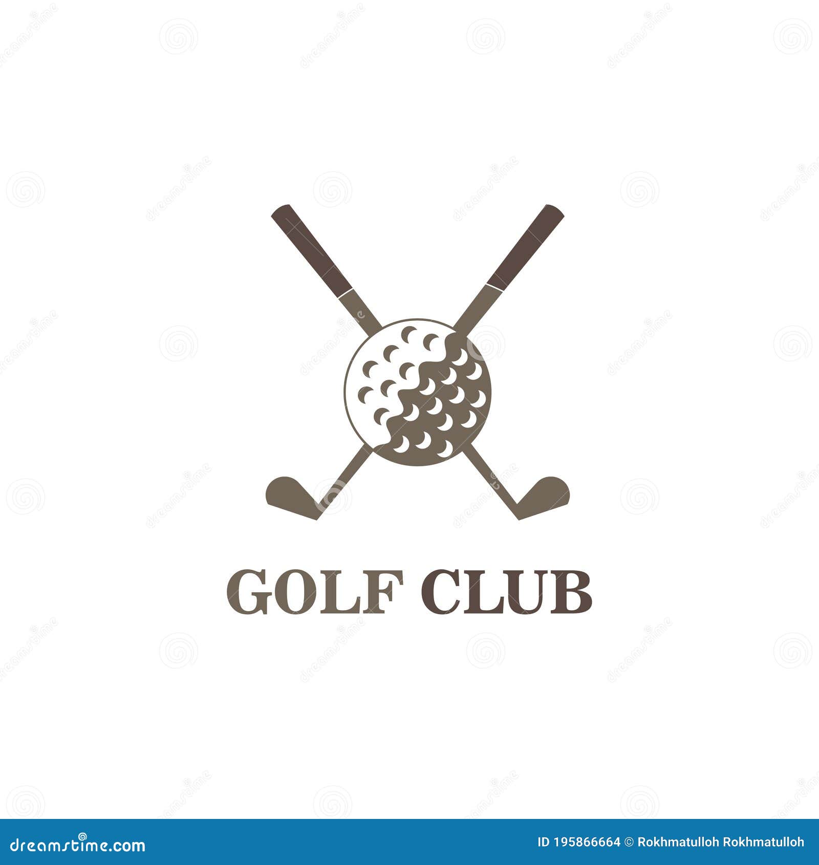 Golf Ball Logo, Club, Circle Illustration Design Template Vector Stock ...