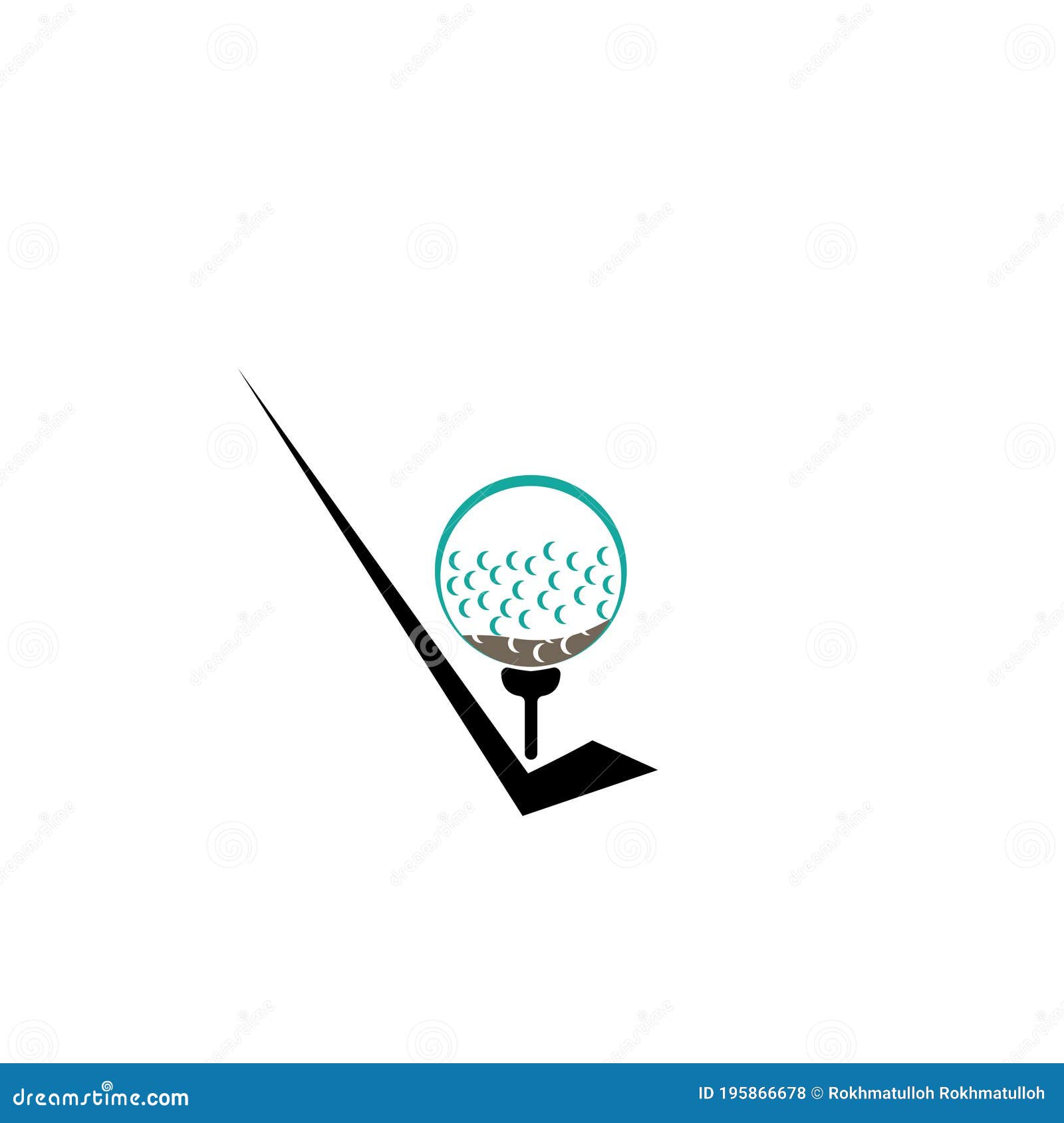 Golf Ball Logo, Club, Circle Illustration Design Template Vector Stock ...