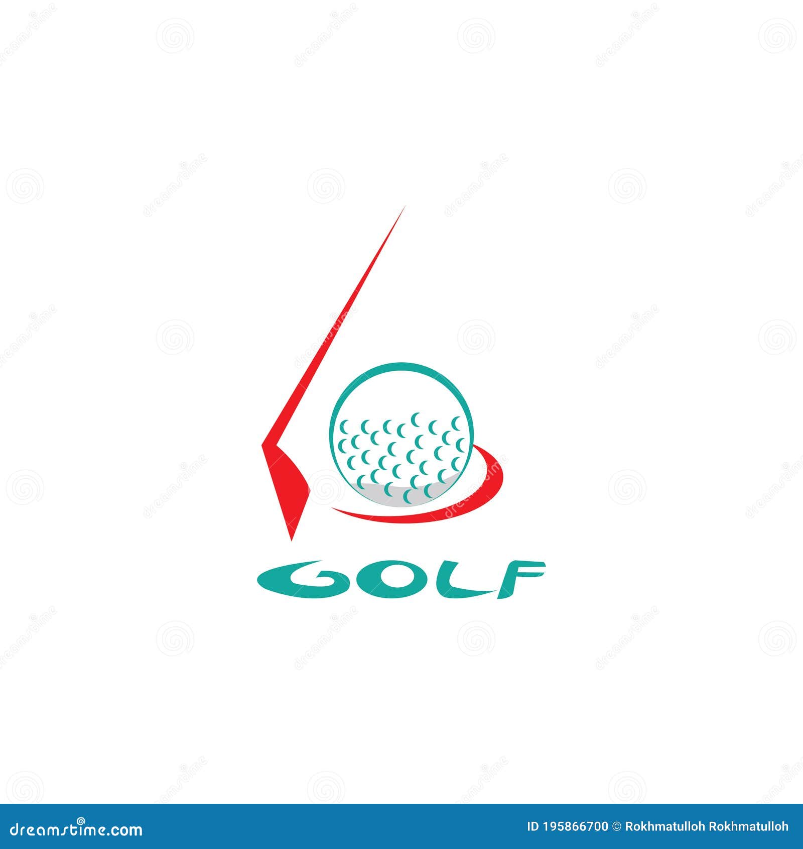 Golf Ball Logo, Club, Circle Illustration Design Template Vector Stock ...