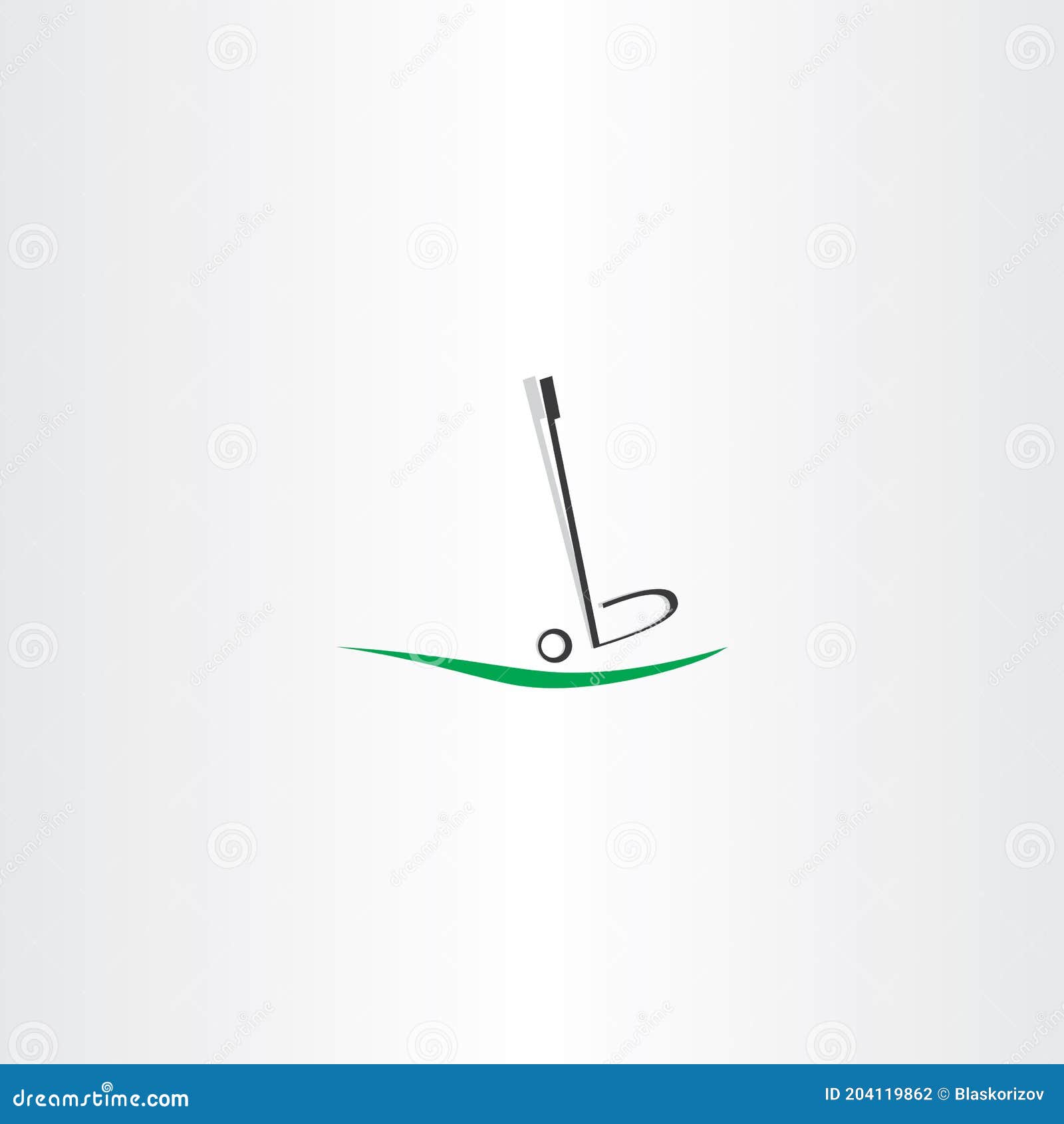 Golf Ball Logo Putter Icon Vector Stock Vector - Illustration of ...