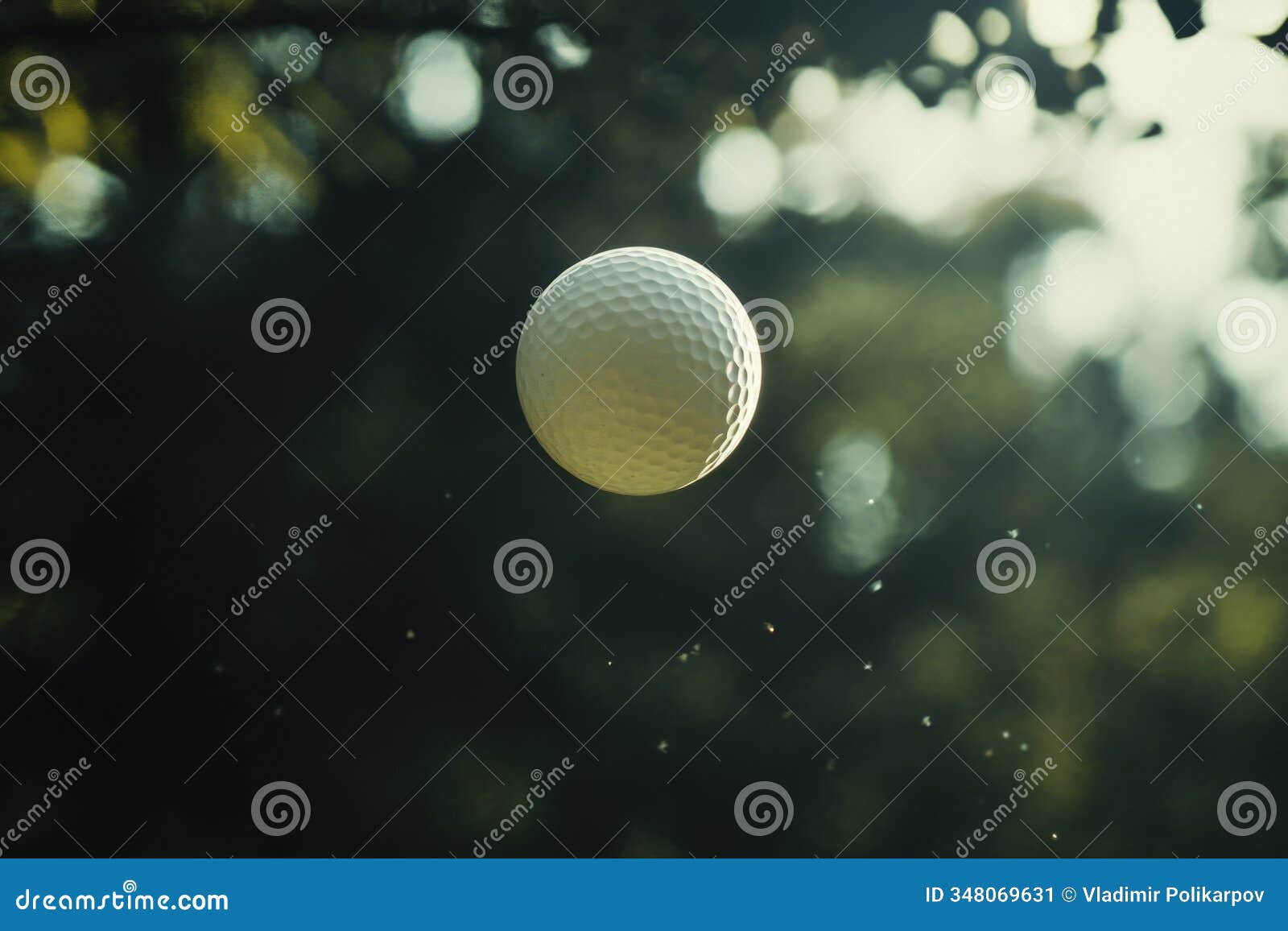 A Golf Ball in Mid-air during a Swing or Flight Stock Image - Image of ...
