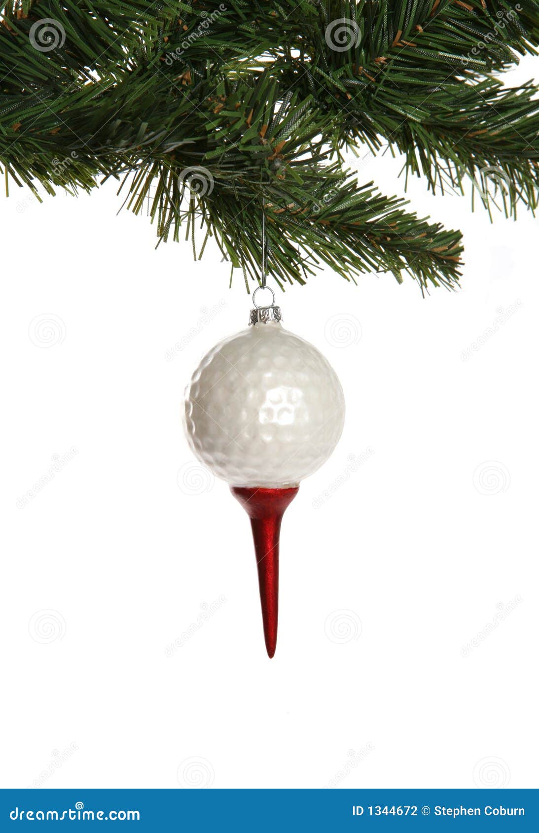 Golf Ball Ornament stock photo. Image of round, seasonal - 1344672