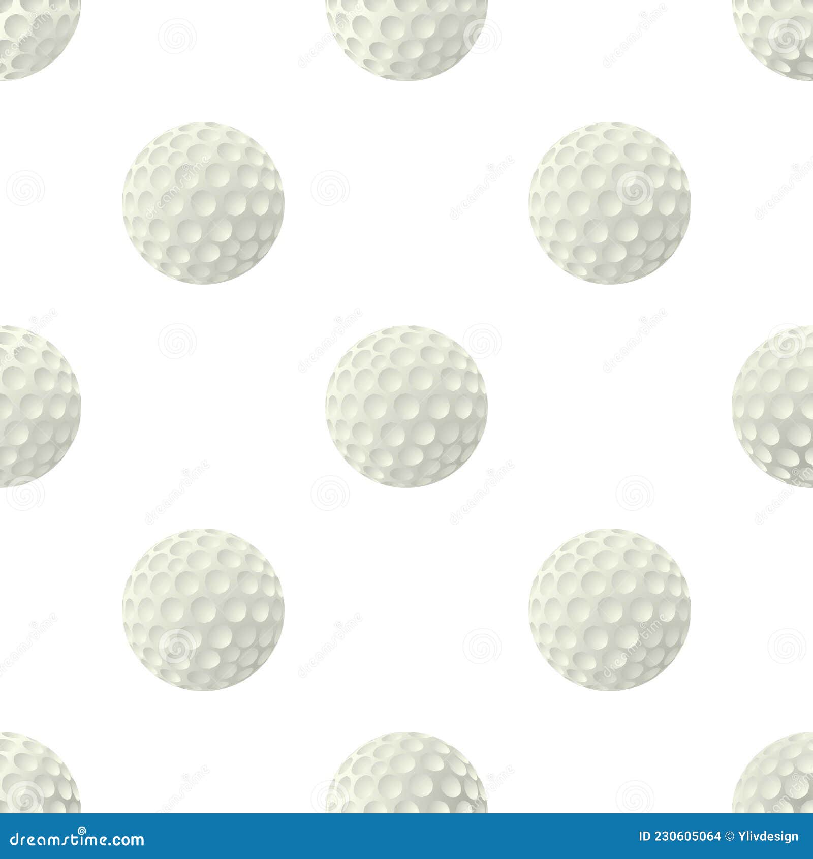 Golf Ball Pattern Seamless Vector Stock Vector - Illustration of ...