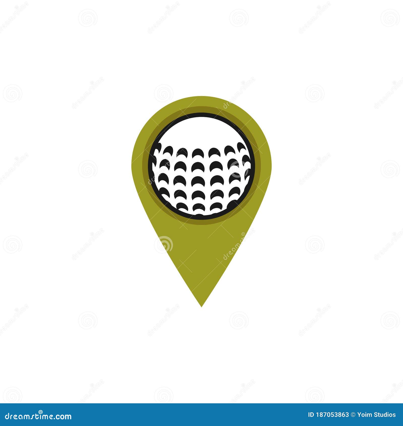 Golf Ball Pinter Vector Design Template Illustration Stock Illustration ...