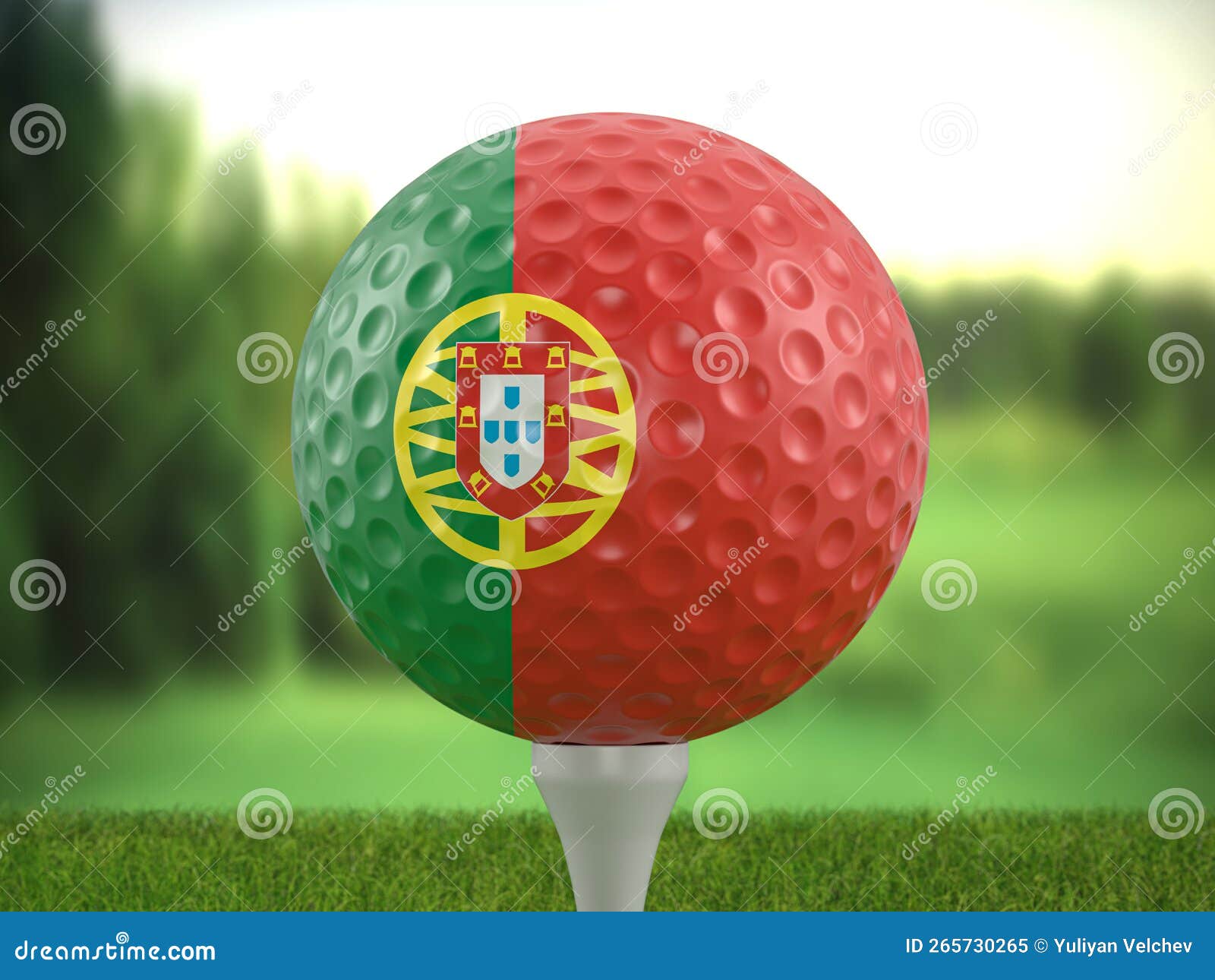 Golf ball Portugal flag stock illustration. Illustration of sphere ...