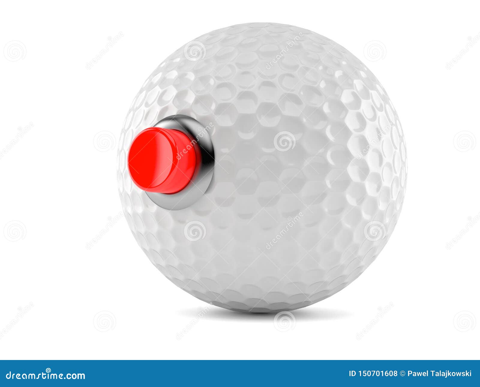 Golf ball with push button stock illustration. Illustration of ball ...