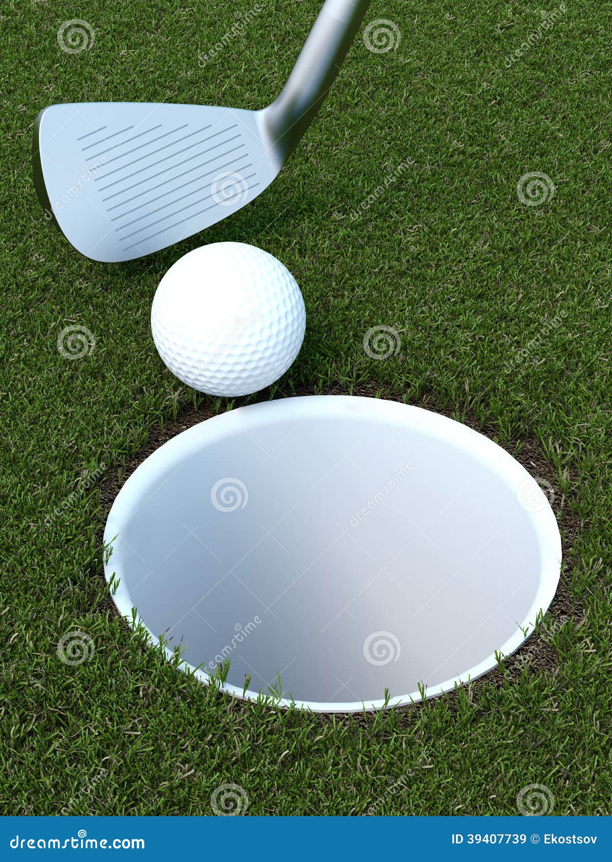 Golf with a Ball and Putter Stock Image - Image of concepts, calm: 39407739