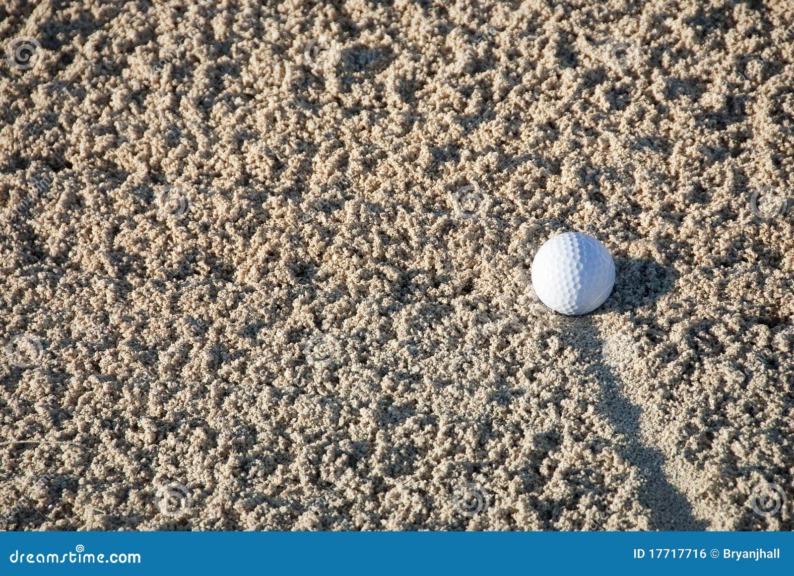 Golf Ball in the Sand stock photo. Image of grass, bunker - 17717716