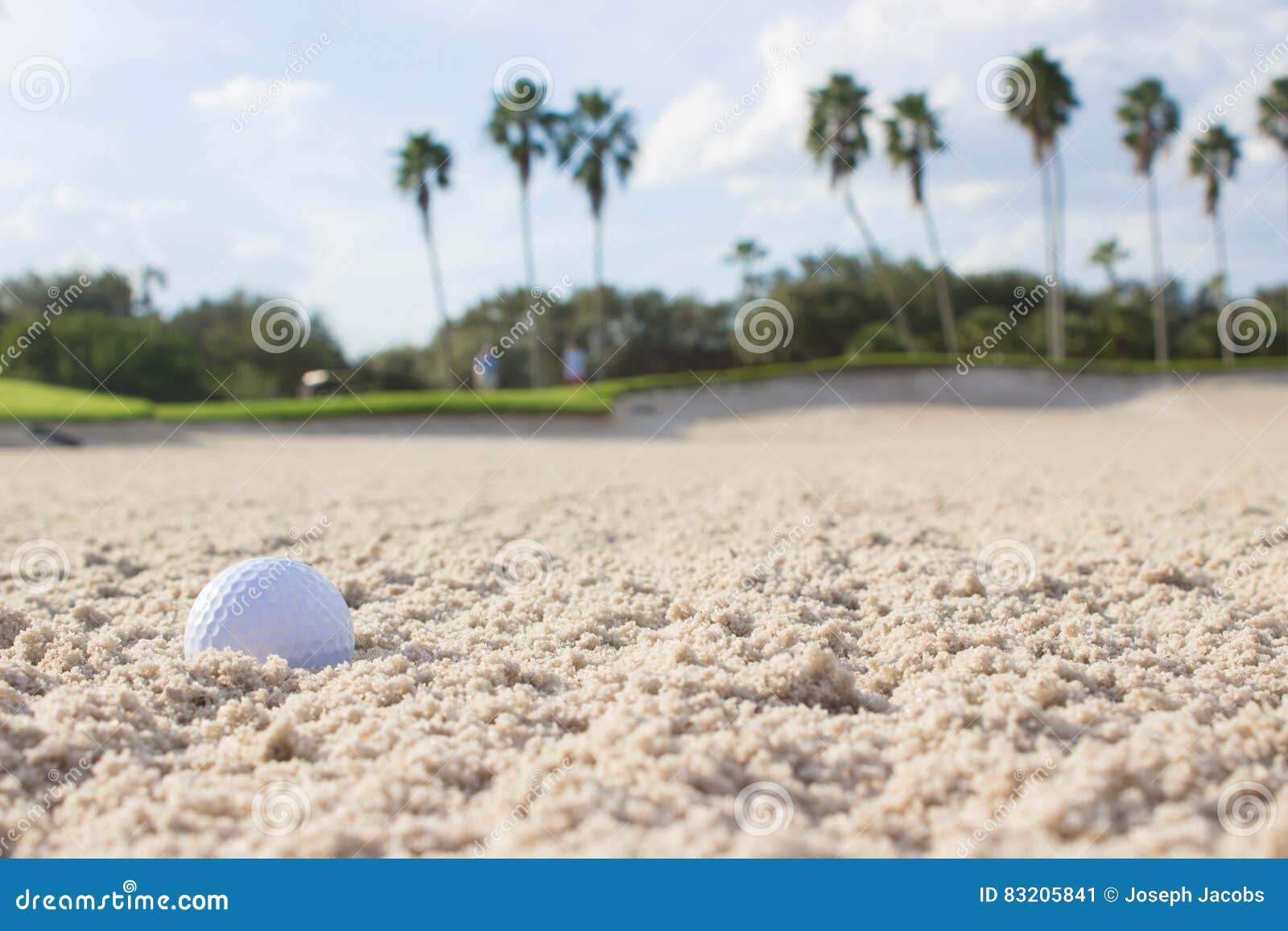 Golf Ball in Sand Trap stock image. Image of game, golf - 83205841