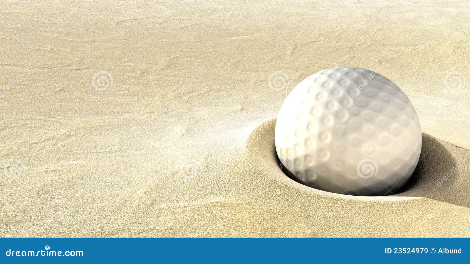 Golf Ball in Sand Trap Hazzard Stock Image - Image of dimpled, daylight ...