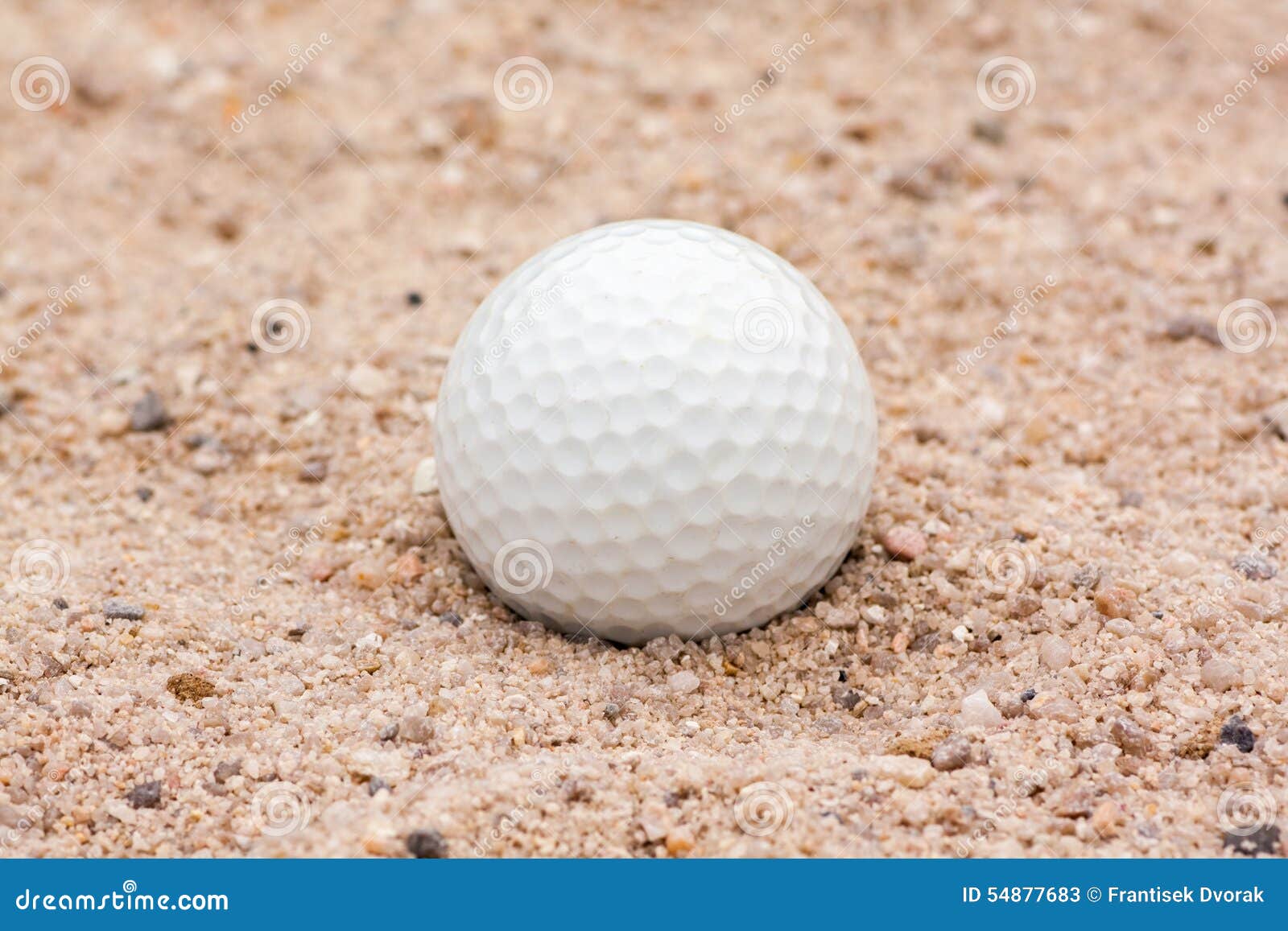 Golf Ball in Sand stock image. Image of white, blunder - 54877683