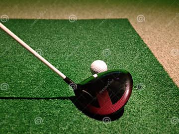 Golf Ball Screen. Golf Indoor and Putter Golf Ball Stock Photo - Image ...
