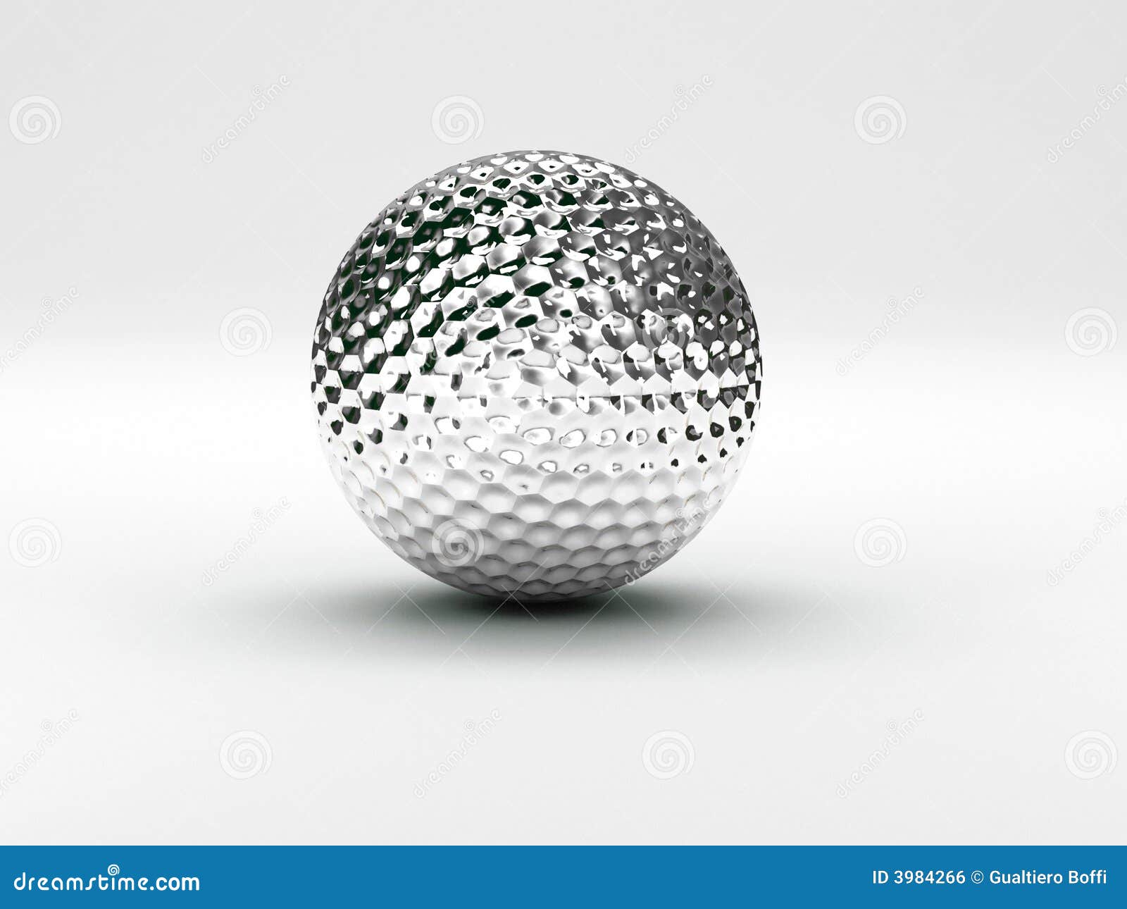 Golf ball silver stock photo. Image of place, winner, hole - 3984266