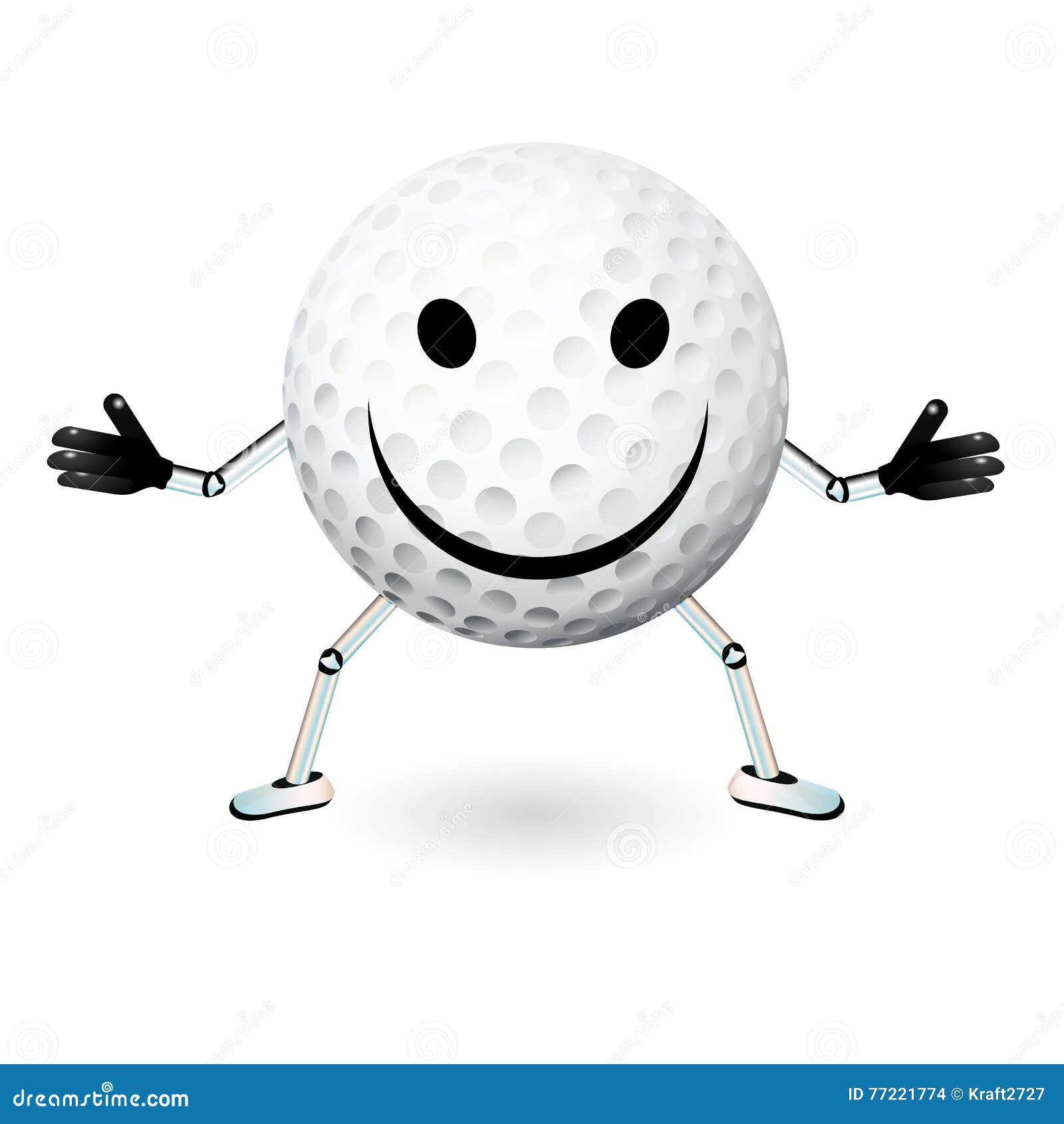 Golf ball smiley stock vector. Illustration of illustrations - 77221774