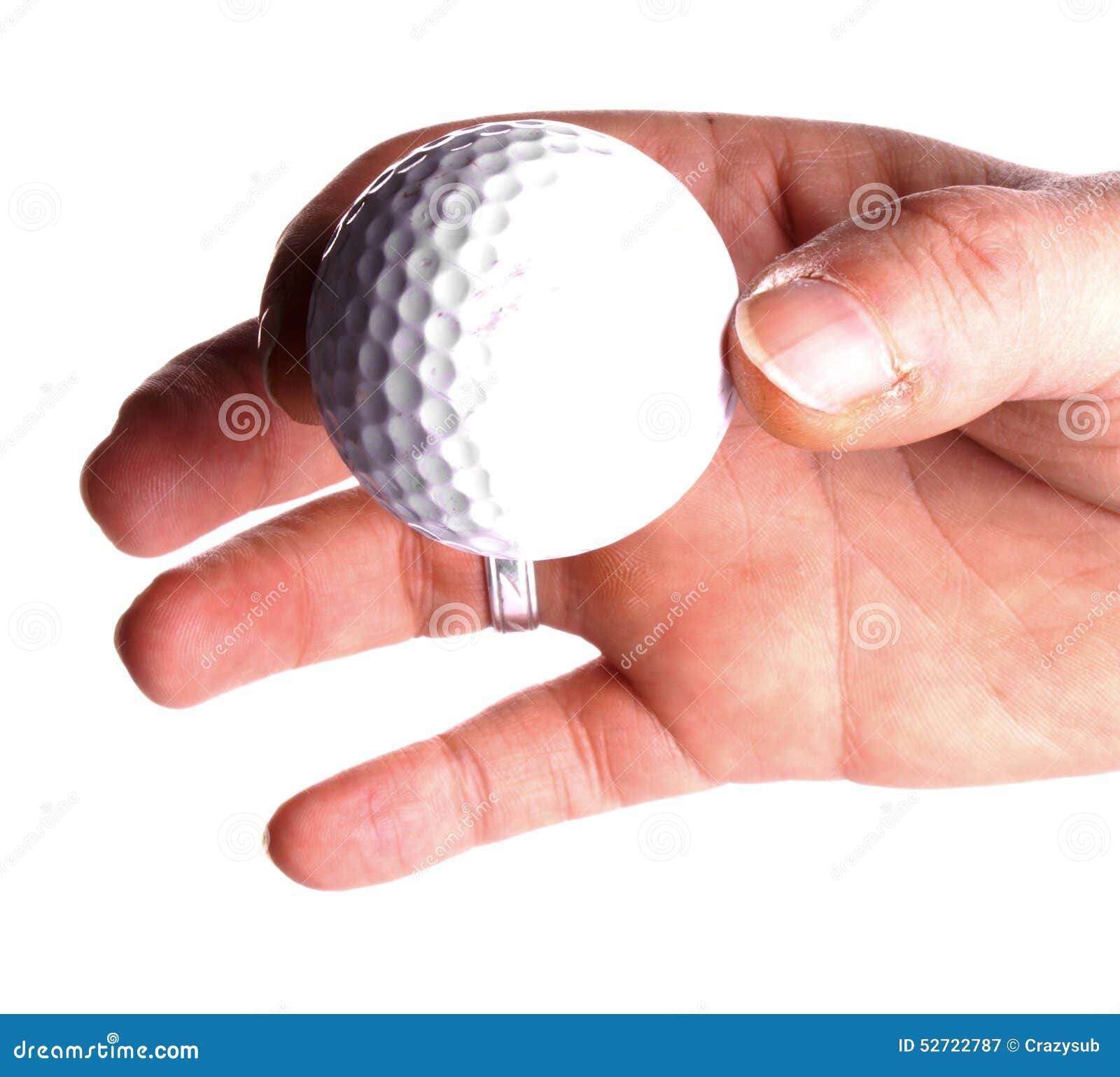 Golf ball stock image. Image of human, leisure, palm - 52722787