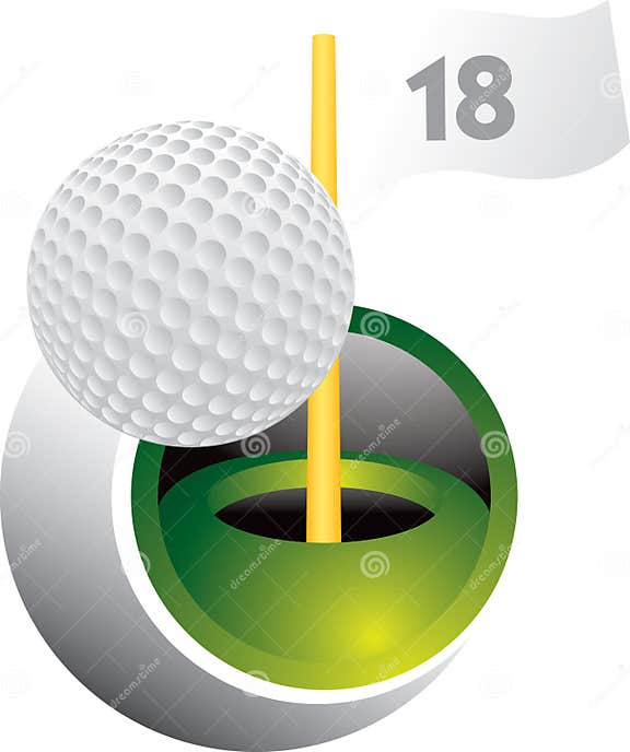 Golf ball swoosh stock vector. Illustration of fairway - 8951088