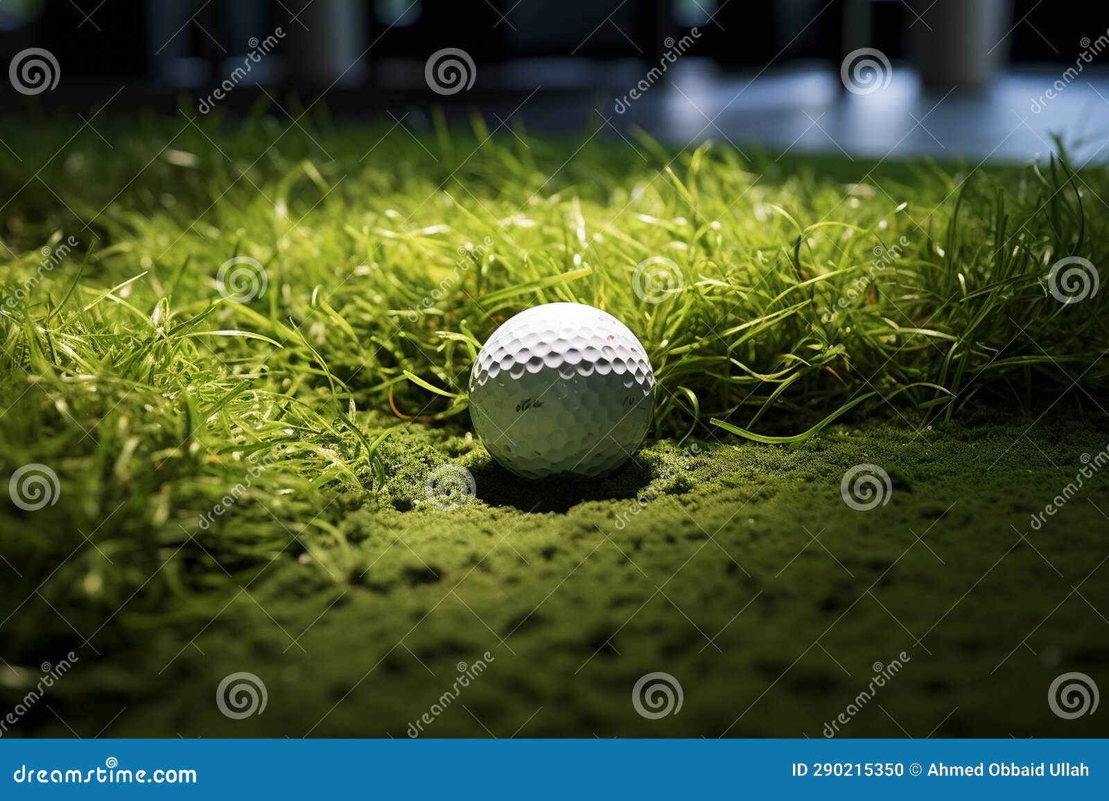 Golf Ball on Synthetic Grass. Generative by Ai Stock Photo - Image of ...